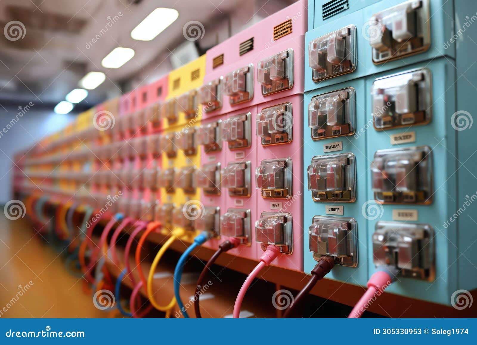 Pink Analog Control Panel in the Command Center, Devices for Industrial ...