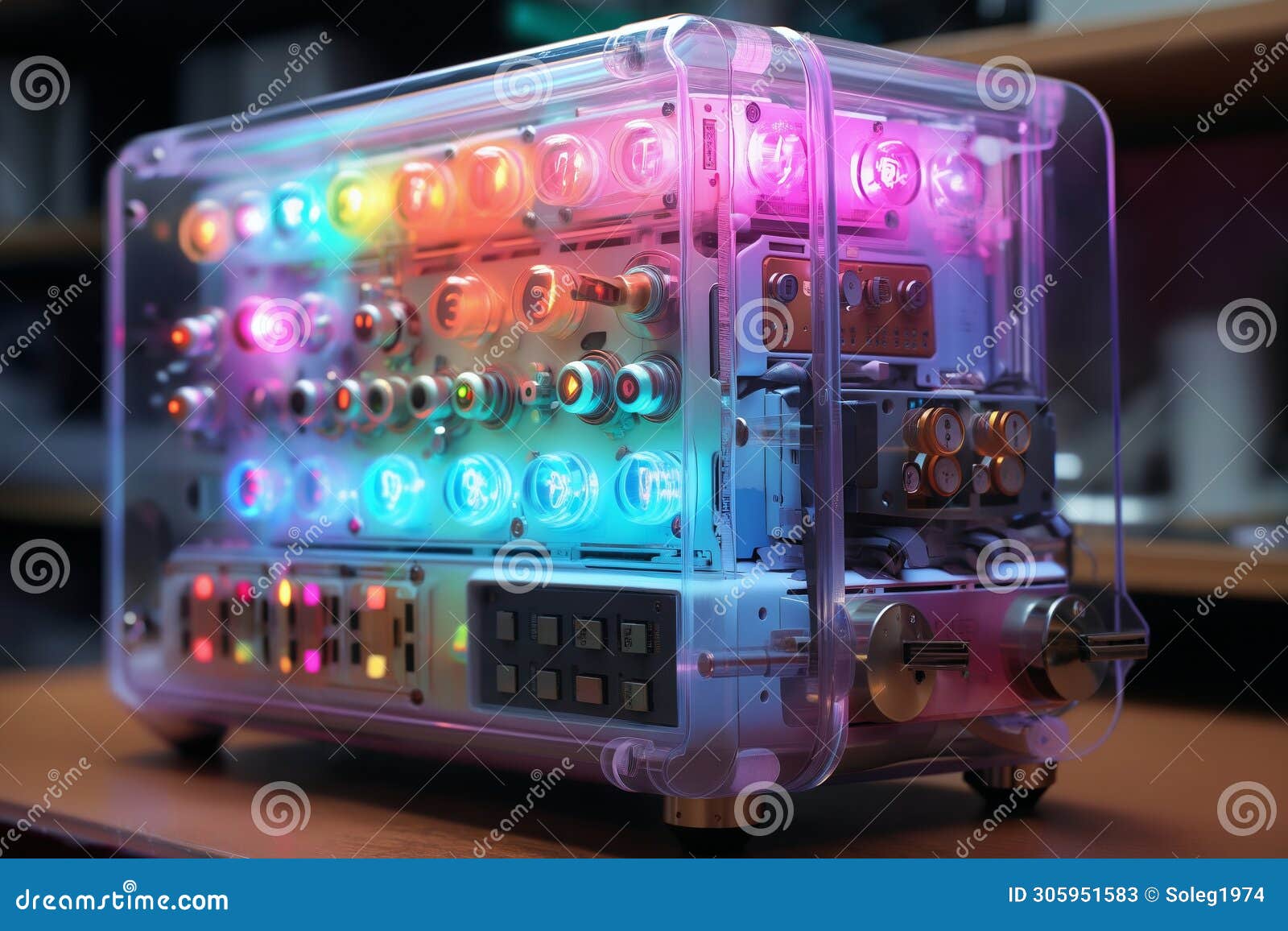 Pink Analog Control Panel in the Command Center, Devices for Industrial ...