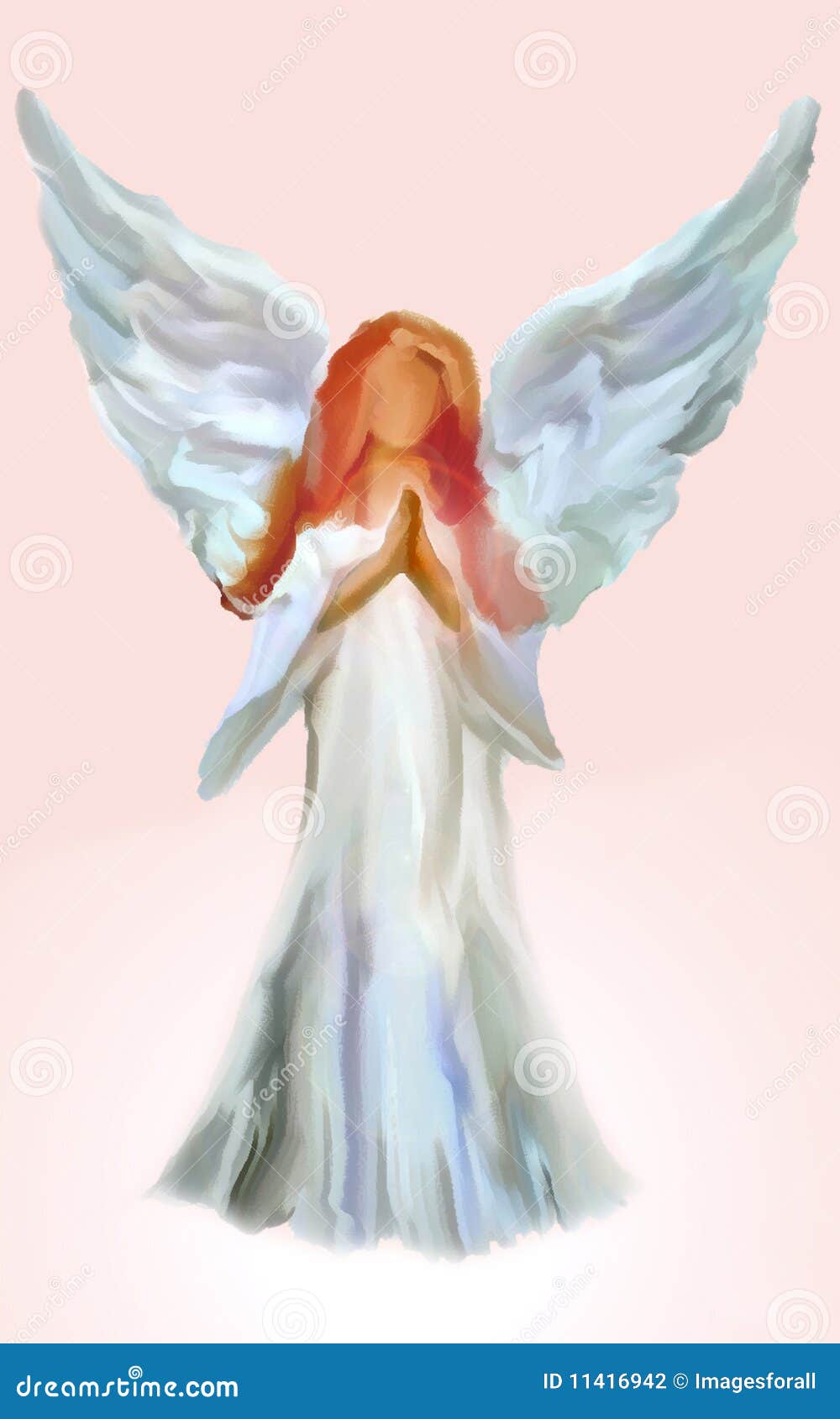 Pink angel stock illustration. Illustration of peace - 11416942