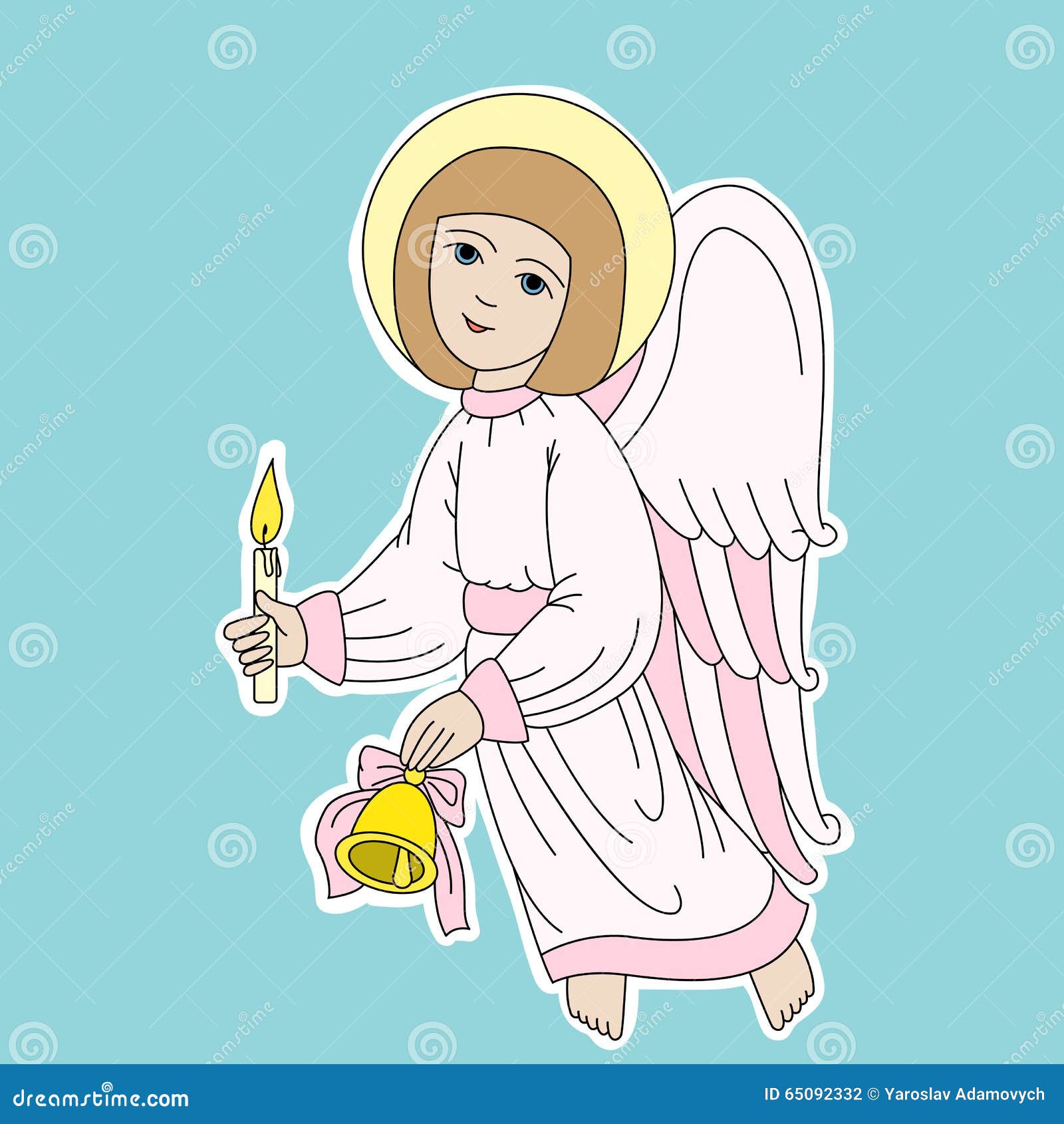 Pink Angel Archangel With Heart And Rays Of Light Like Love, Peace And ...