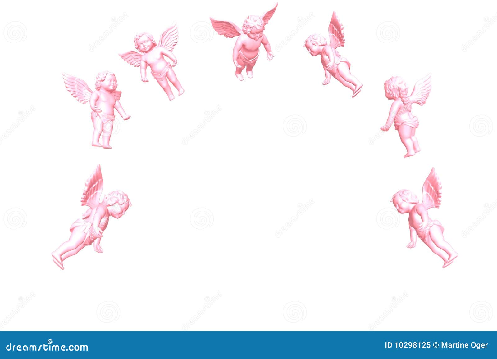 Pink Angel Isolated on White 3D Stock Illustration - Illustration of ...