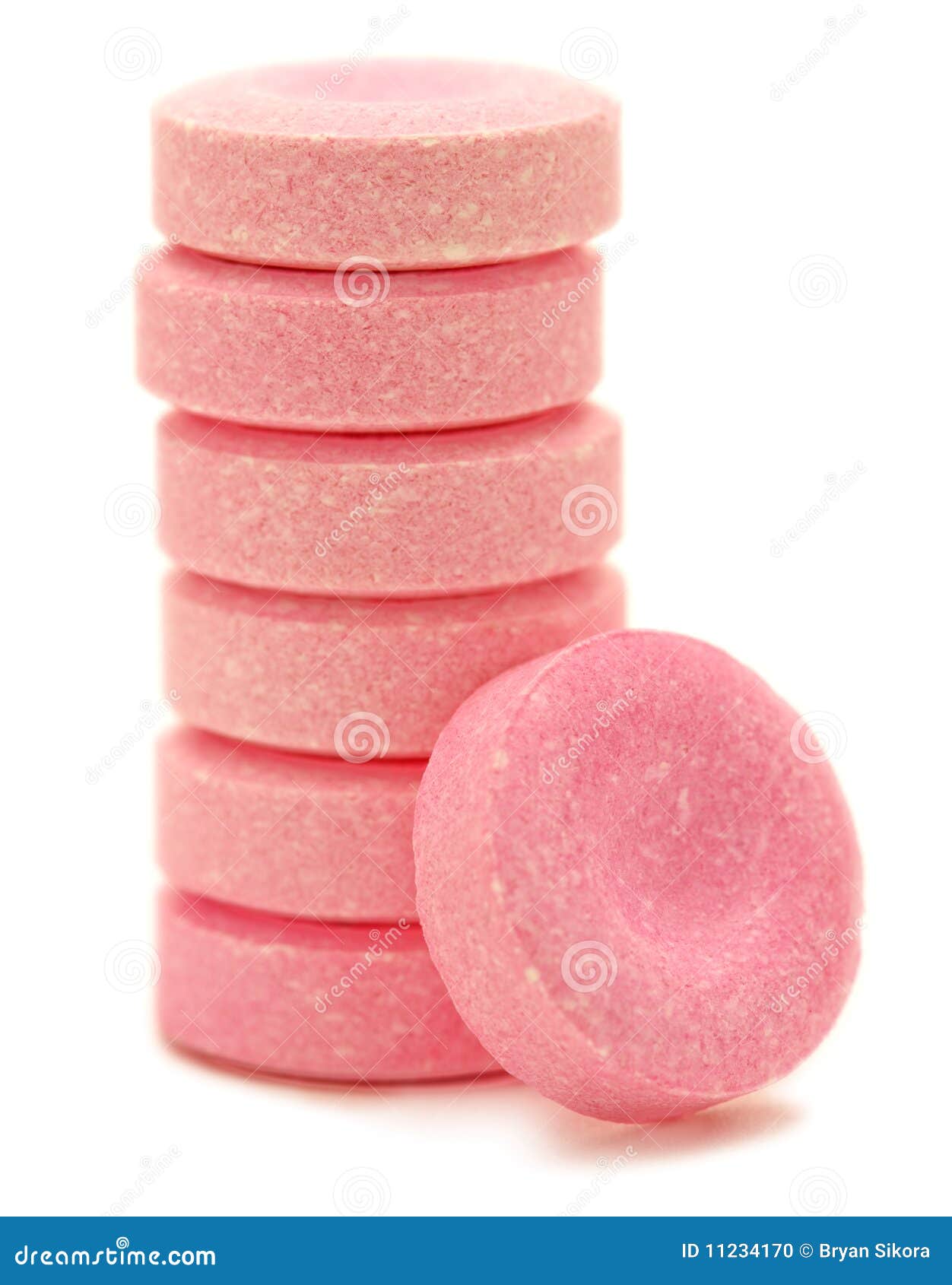 Pink antacid tablets stock photo. Image of generic, relief - 11234170