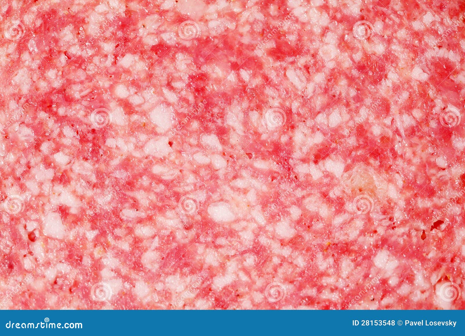 Pink Appetizing Salami Sausage Stock Photo - Image of pork, background ...