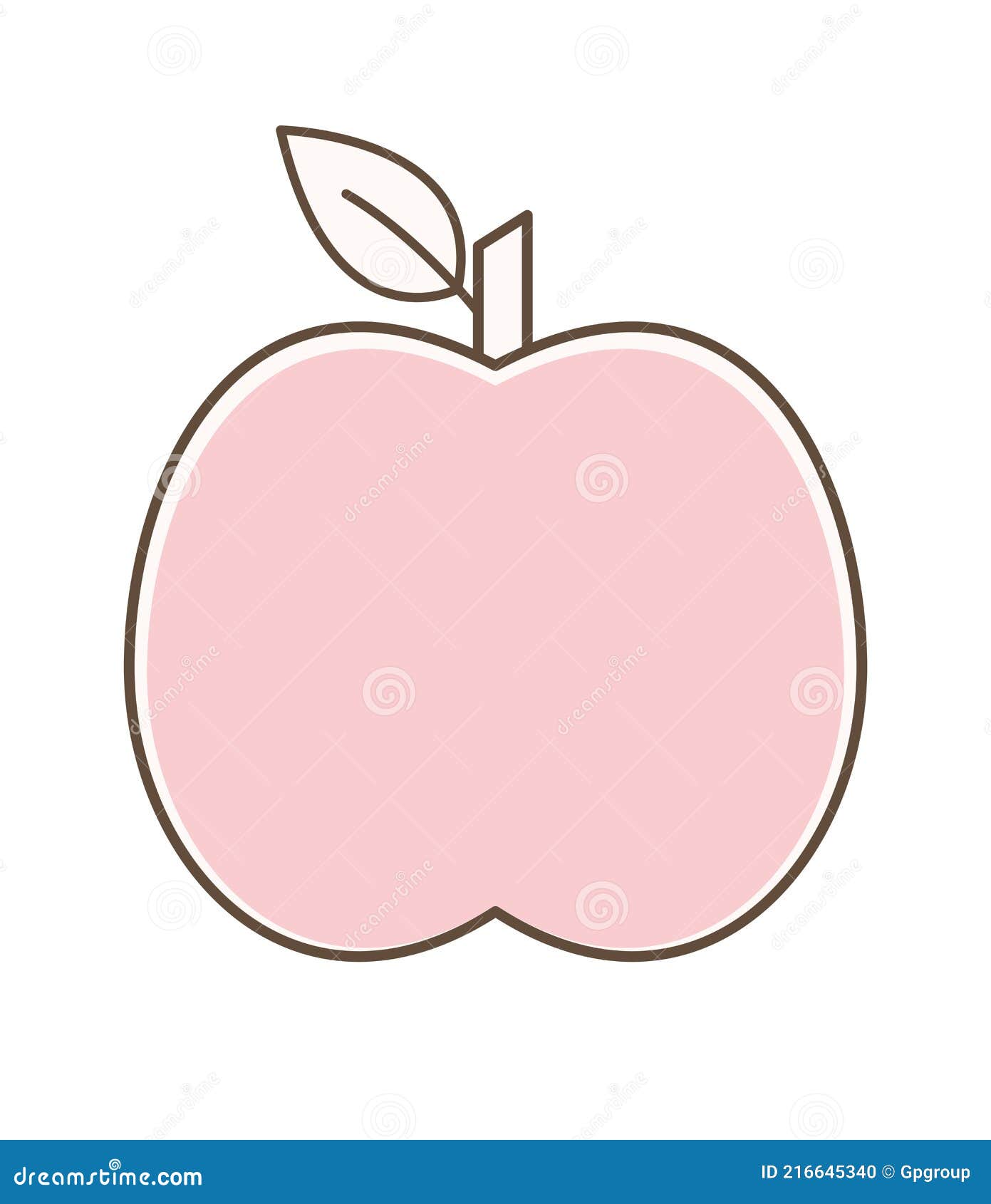 Pink apple icon stock vector. Illustration of juicy - 216645340