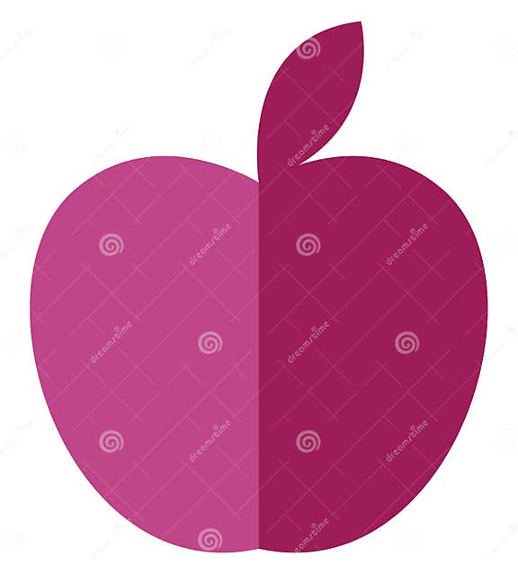 Pink apple, icon stock vector. Illustration of delicious - 261366369