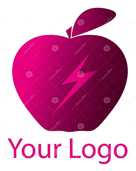 Pink Apple logo/eps stock vector. Illustration of icon - 15729786