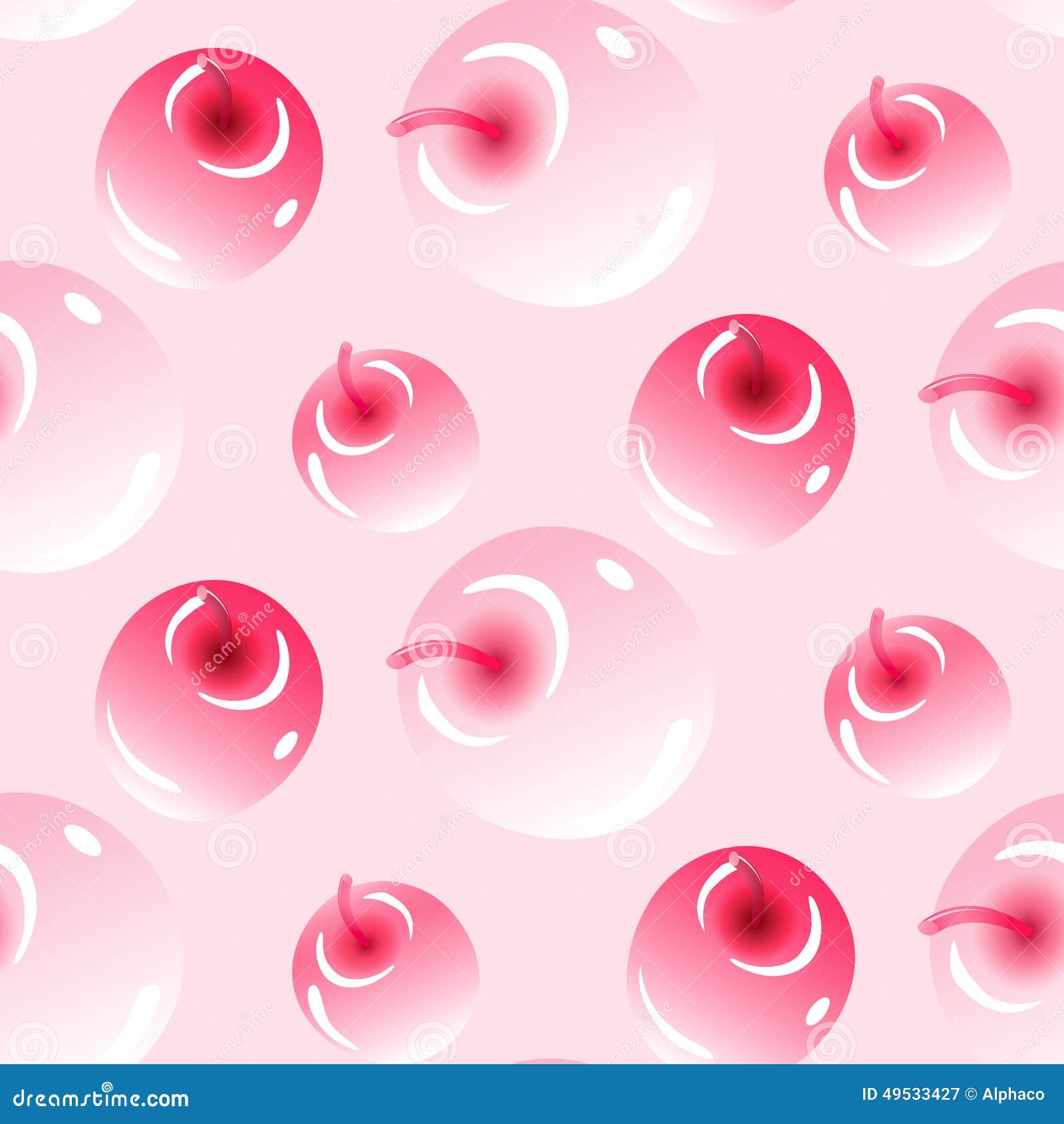 Pink apple pattern stock vector. Illustration of decor - 49533427