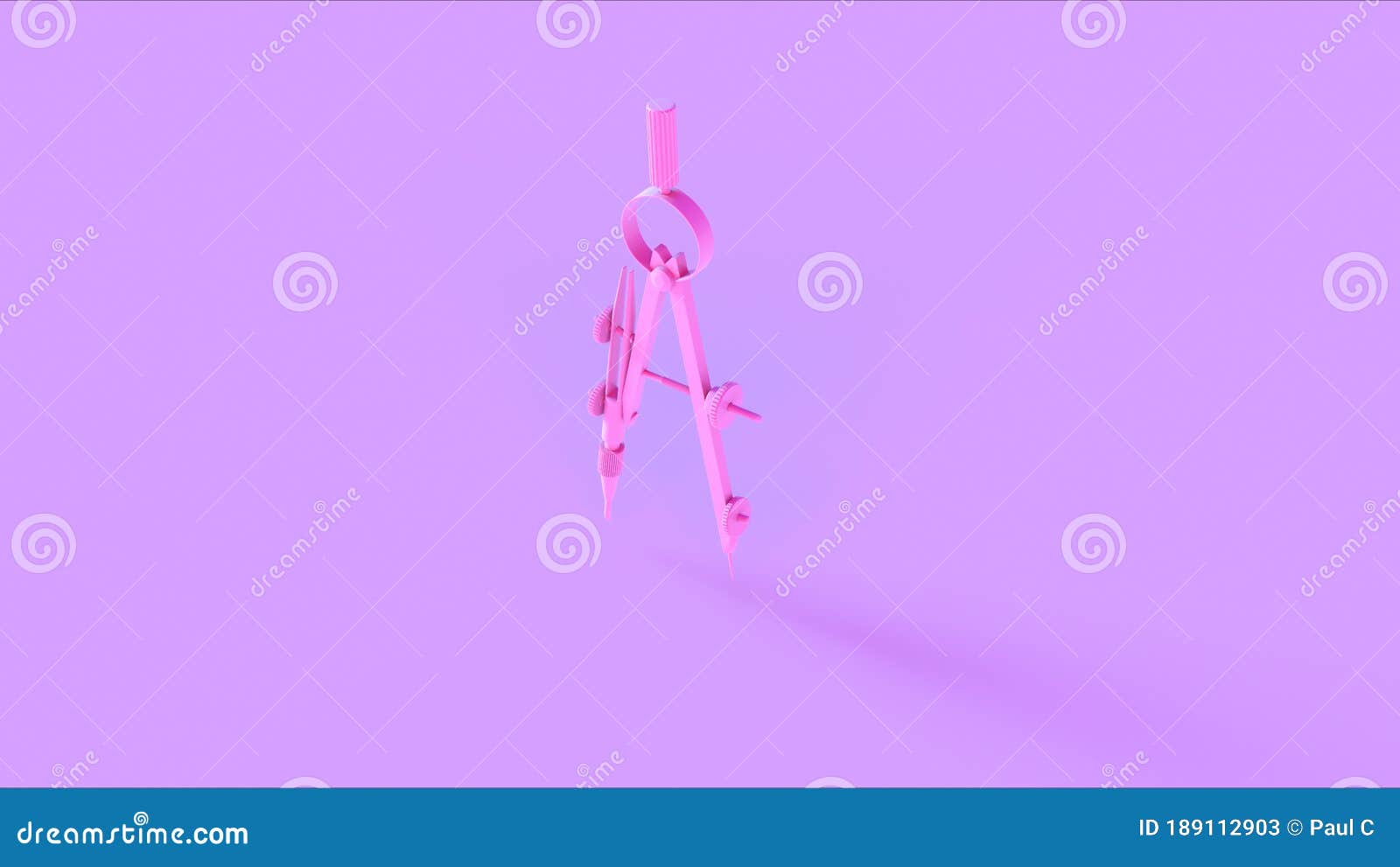 Pink Architects Compass Drawing Tool Stock Illustration - Illustration ...