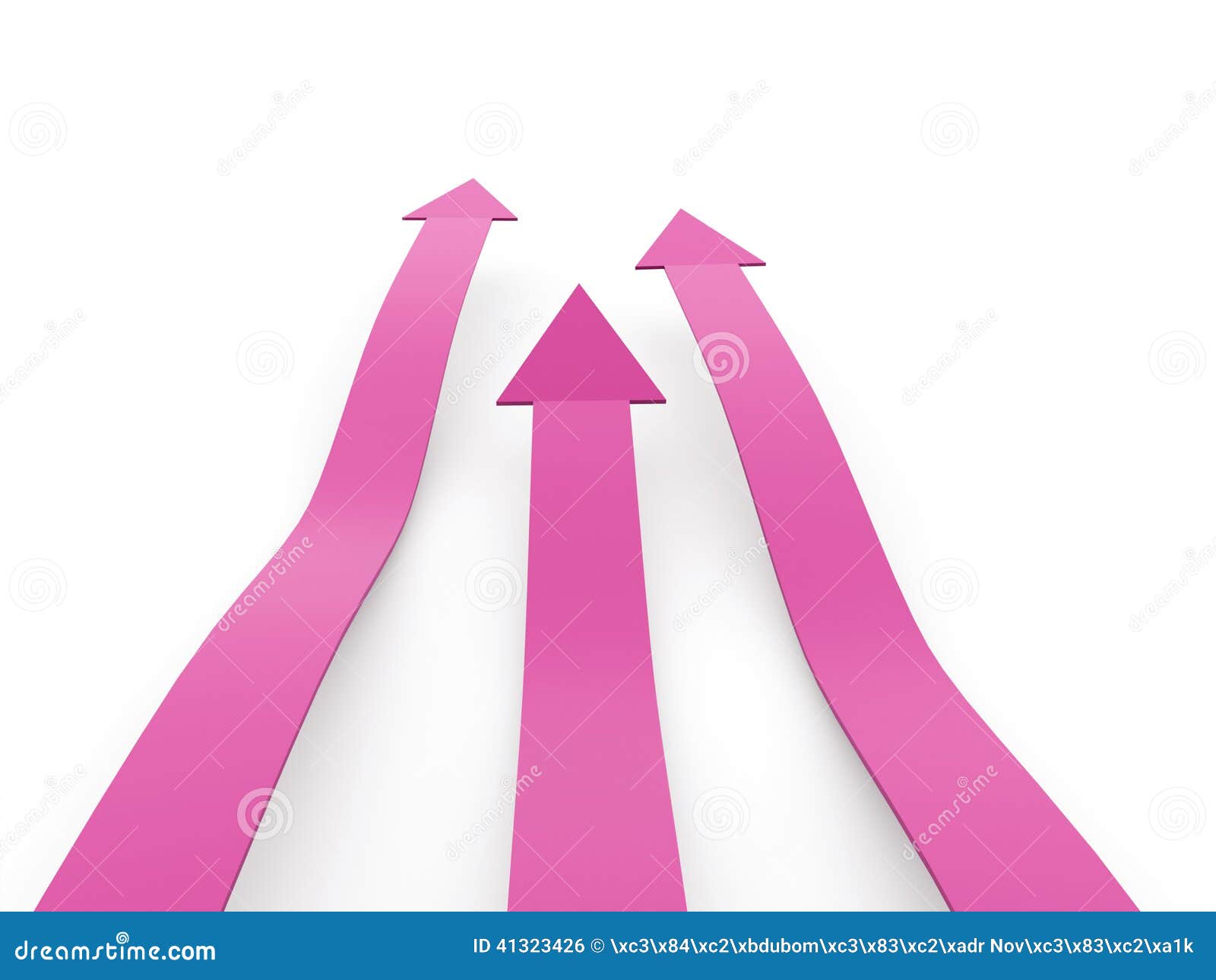 Pink Arrow Concept Rendered Stock Illustration - Illustration of market ...