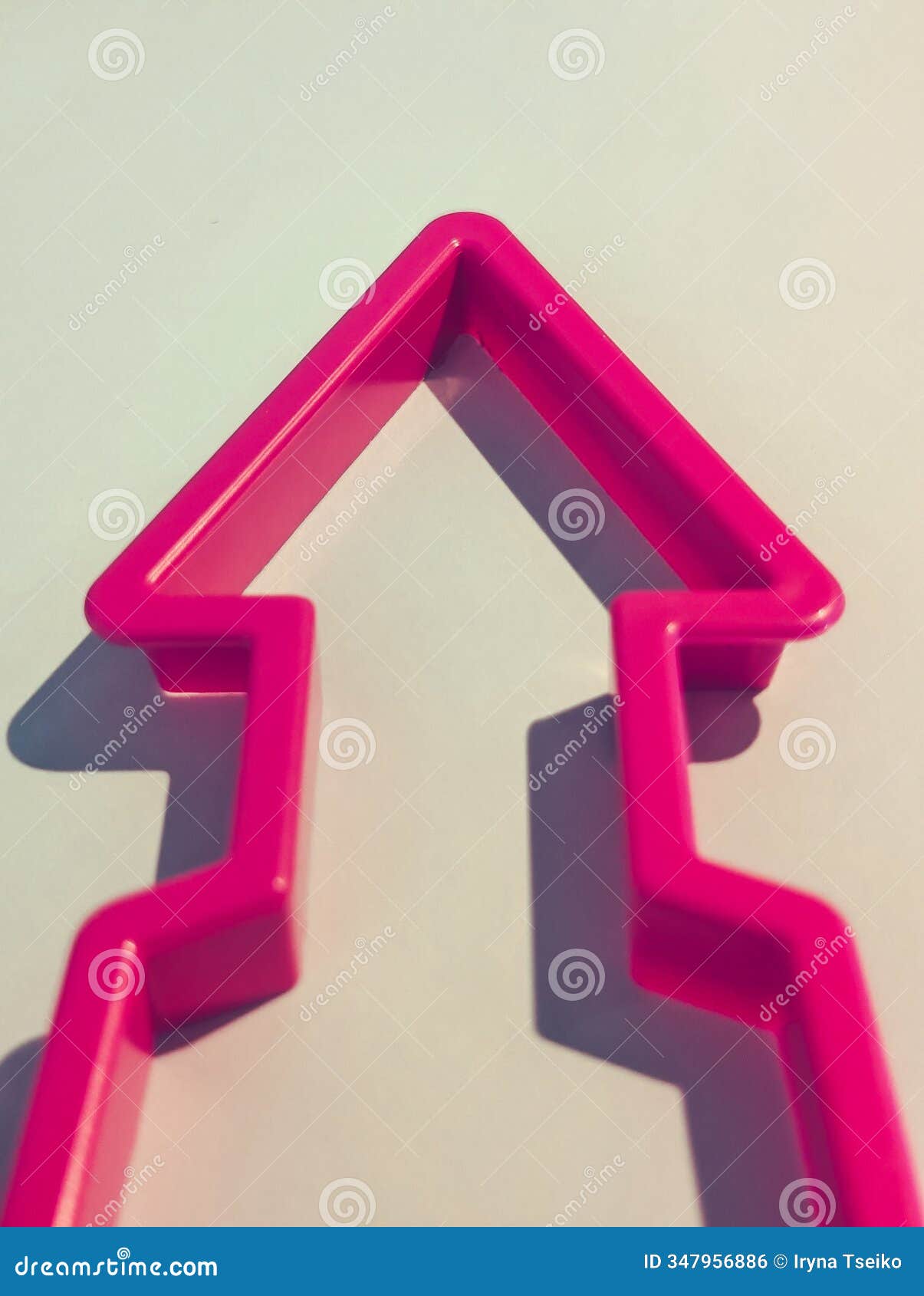 Pink Arrow Sign Hanging Against White Bricks Wall Royalty-Free Stock ...