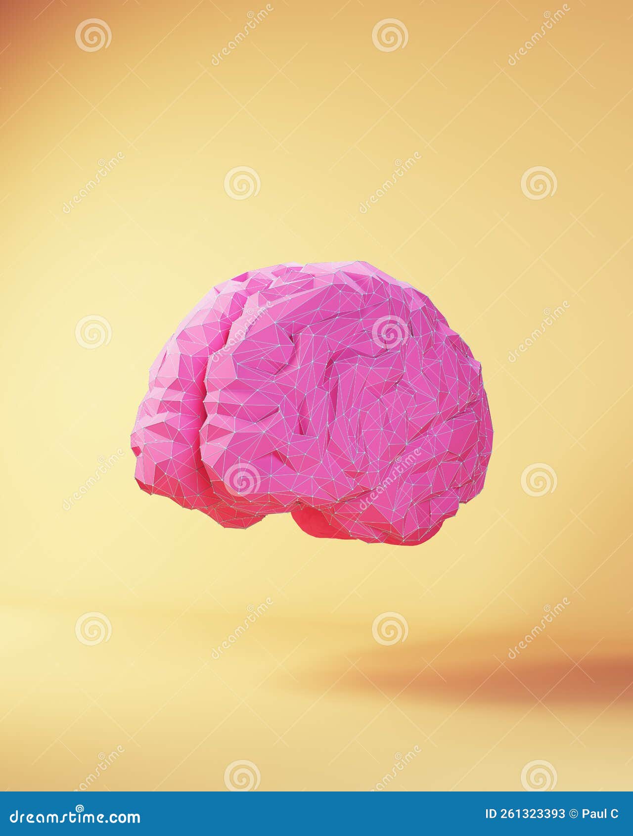 Pink Artificial Intelligence Brain Concept Research Innovation Neural ...