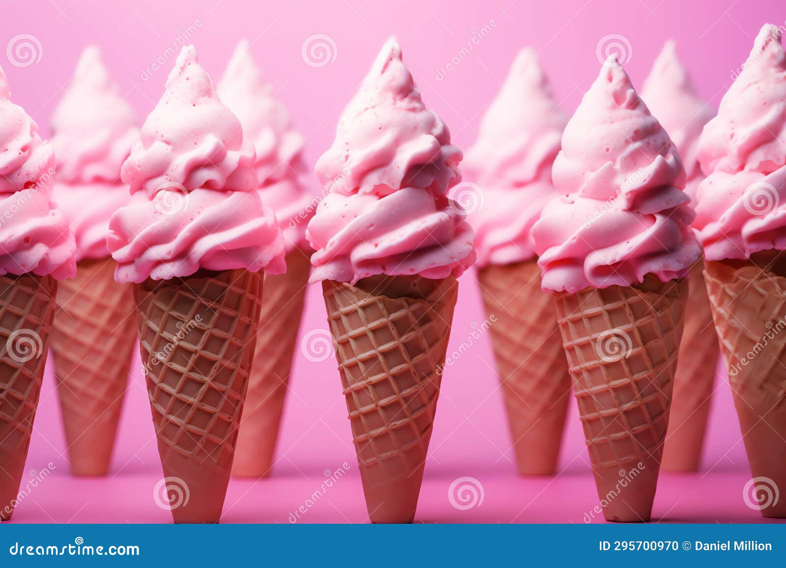 Pink Artisanal Ice Cream Cones, Pink Life Royalty-Free Stock ...