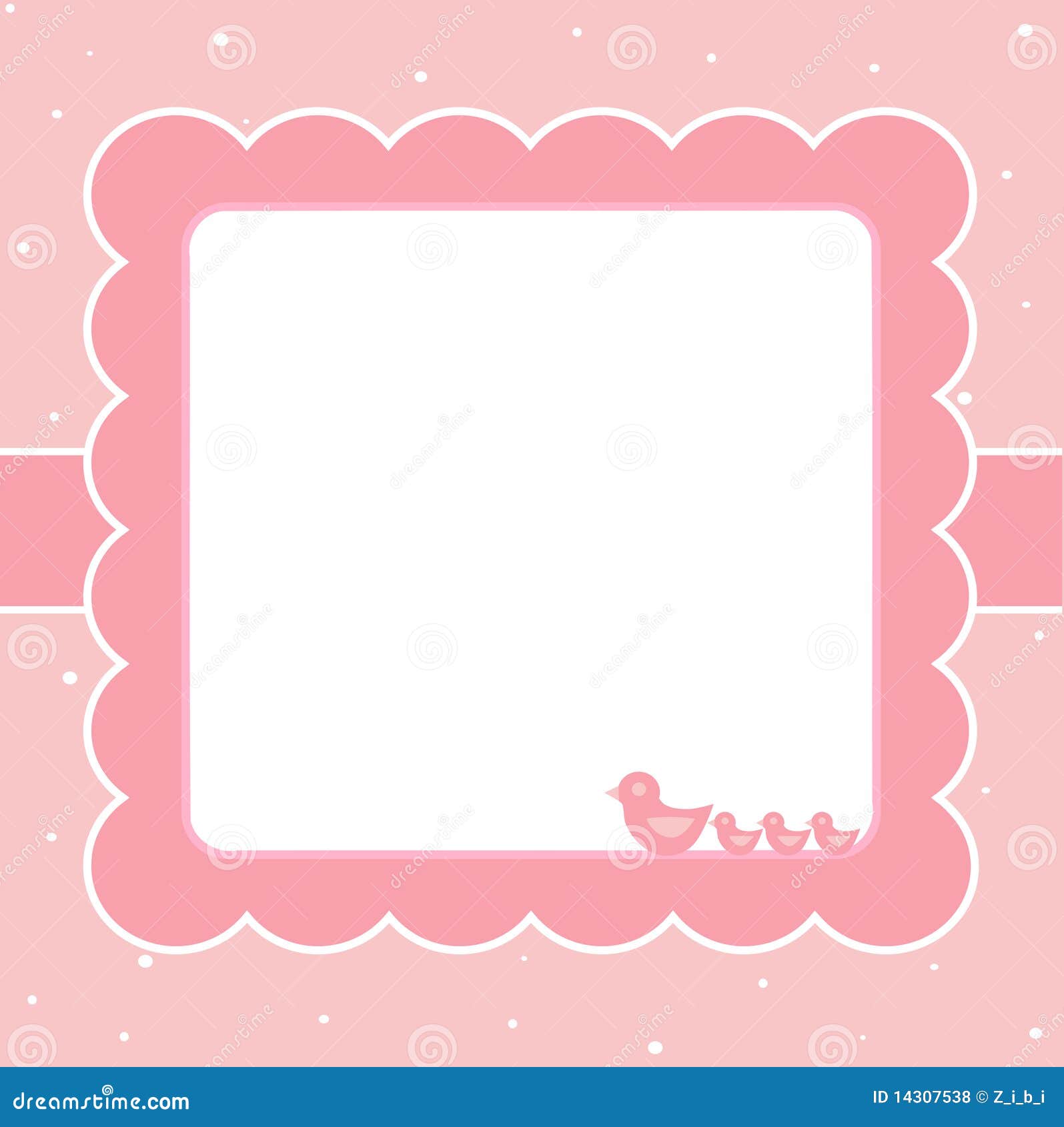 Pink baby card stock vector. Illustration of daughter - 14307538
