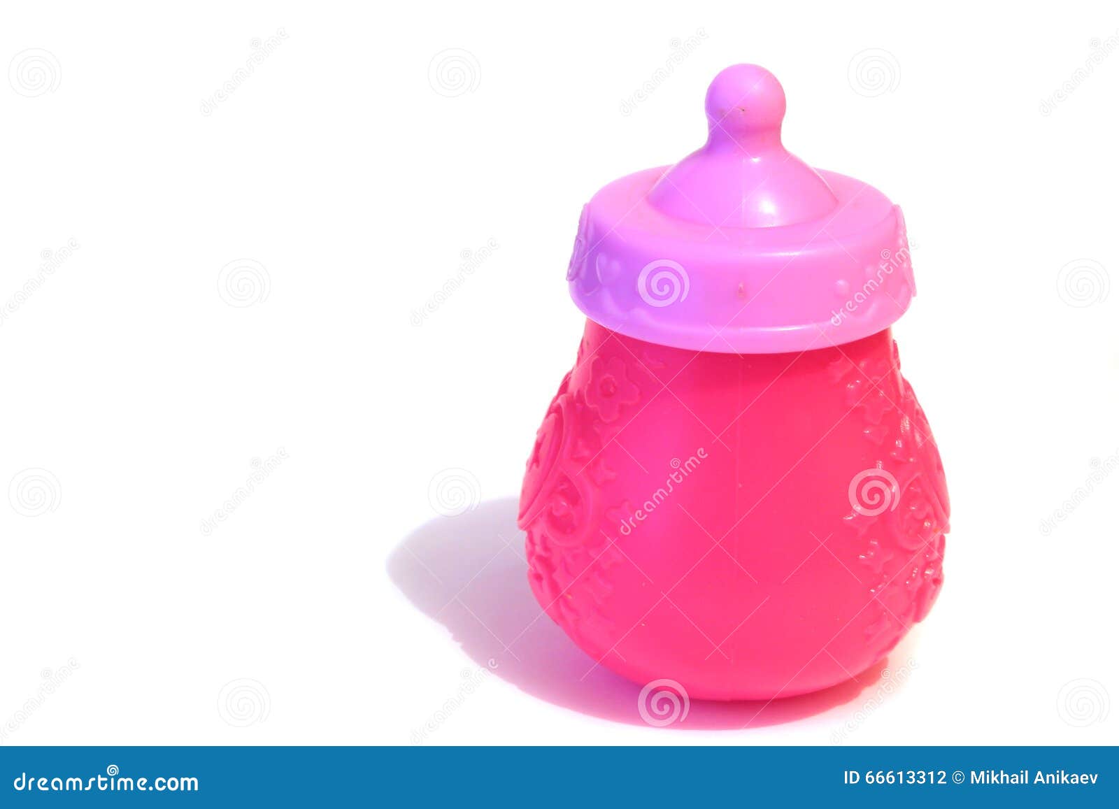 Pink Baby Dummy Toy Isolated on White Stock Photo - Image of background ...