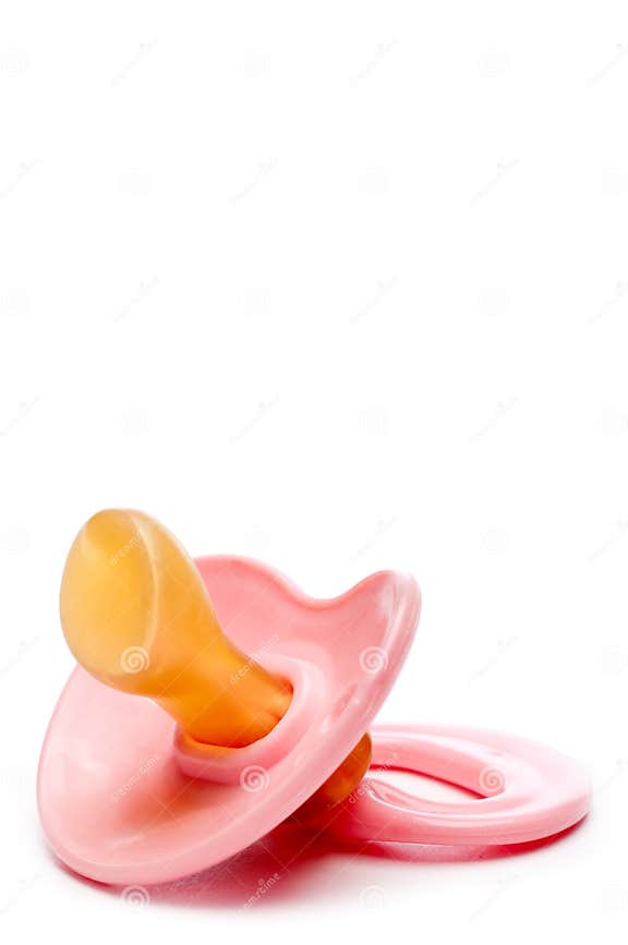 A pink baby pacifier stock image. Image of relax, quiet - 9012935