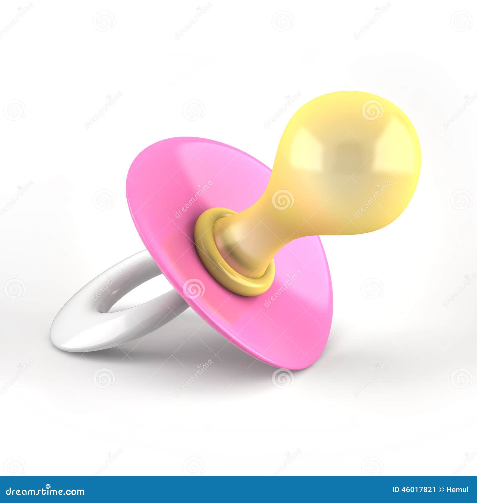 Pink Baby`s Pacifier Isolated On White Background Stock Image - Image ...