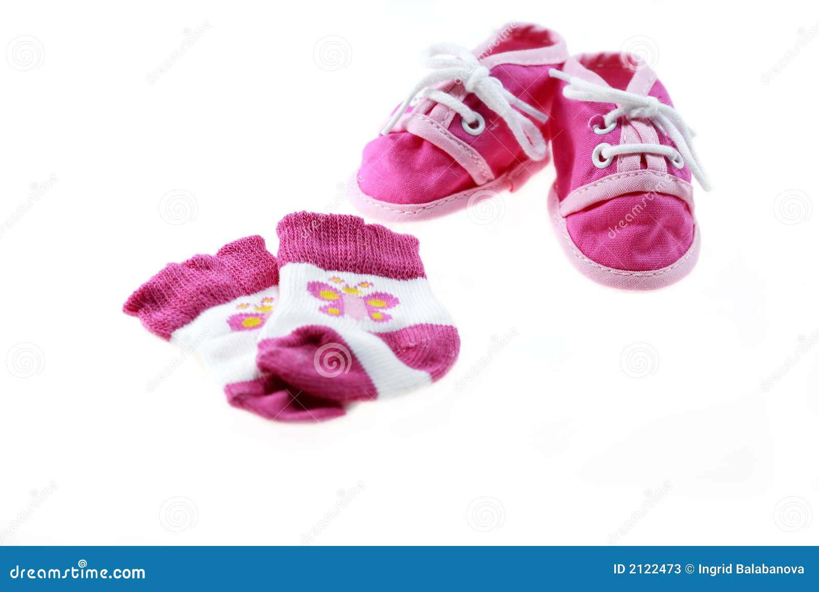 Pink baby shoes and socks stock image. Image of small - 2122473