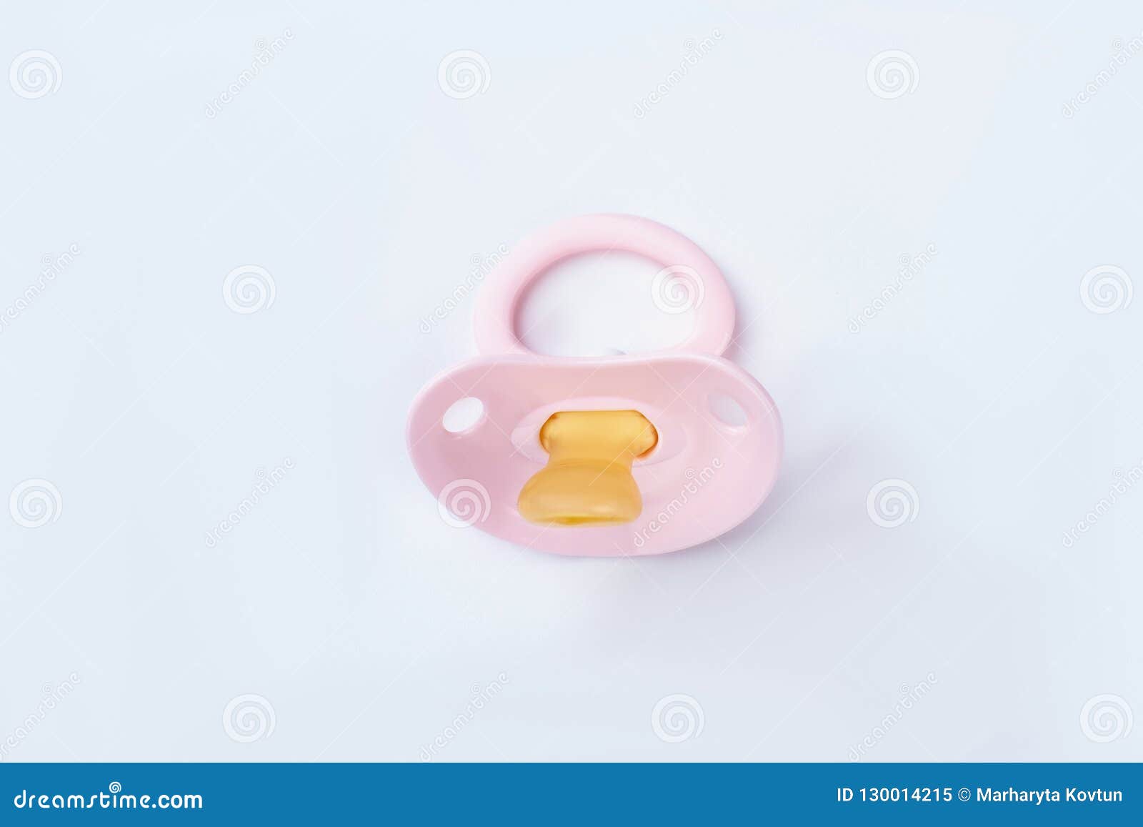 Pink Baby Silicone Pacifier. Stock Image - Image of girl, cradle: 130014215