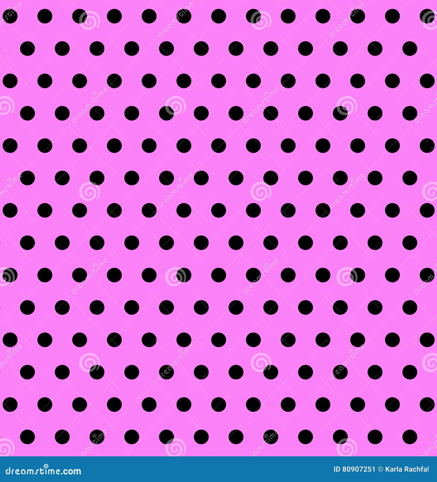 Pink Background with Black Polka Dots Stock Illustration - Illustration ...