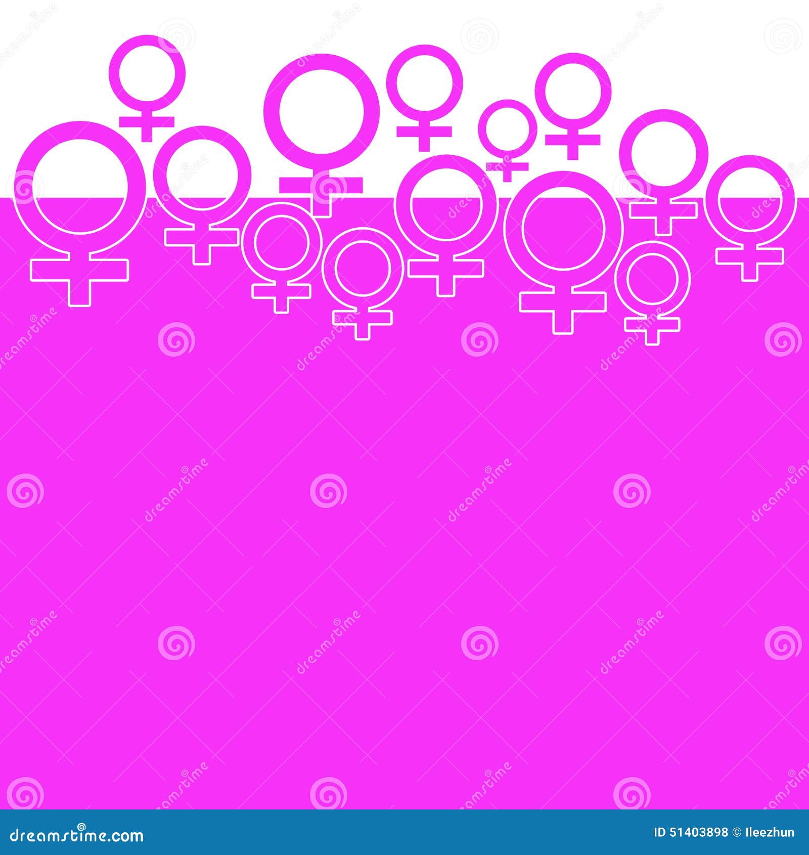Pink Background with Female Symbol Stock Illustration - Illustration of ...