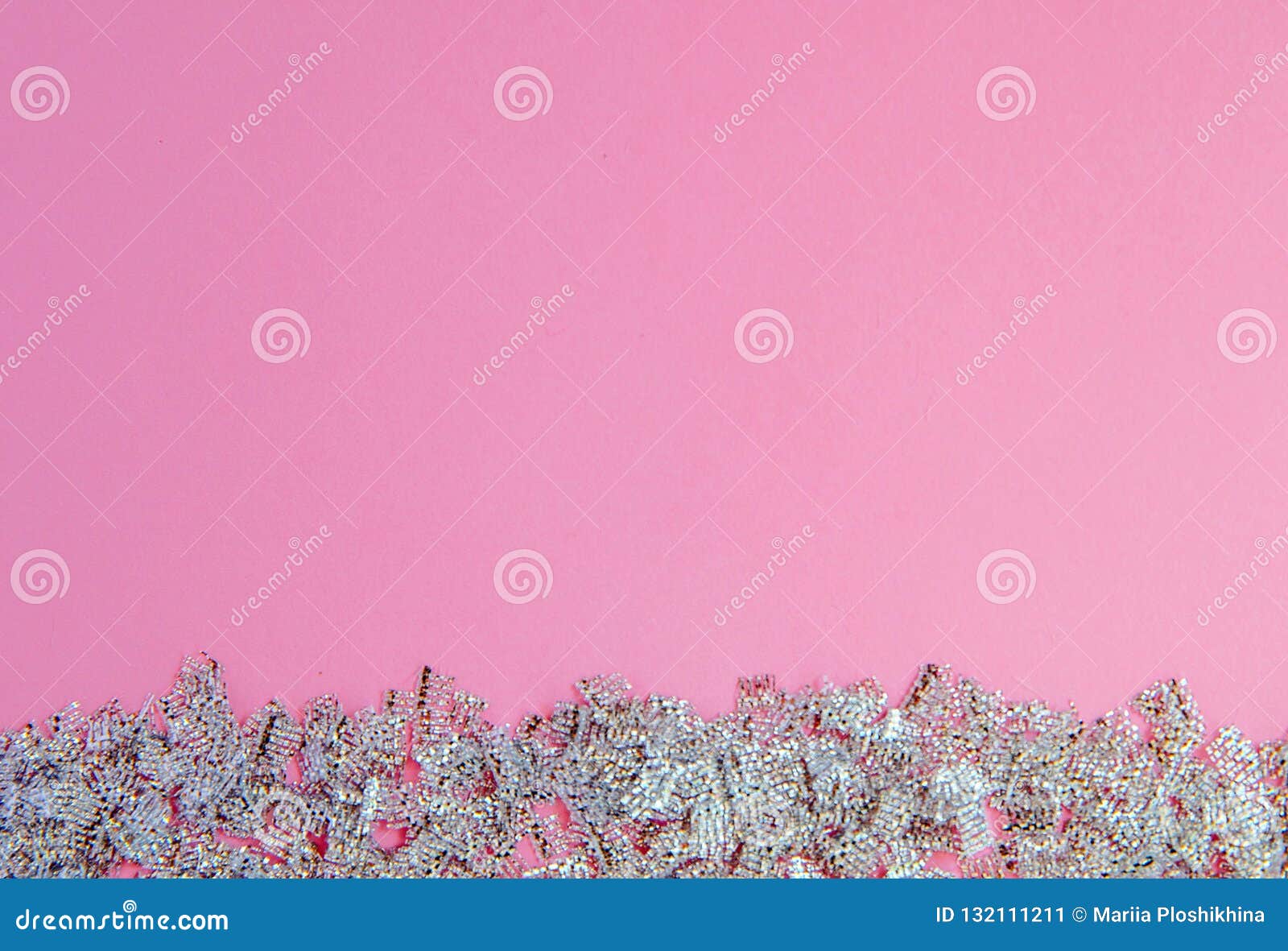 Pink Background with Glitter Create One Side Frame. Stock Image - Image ...