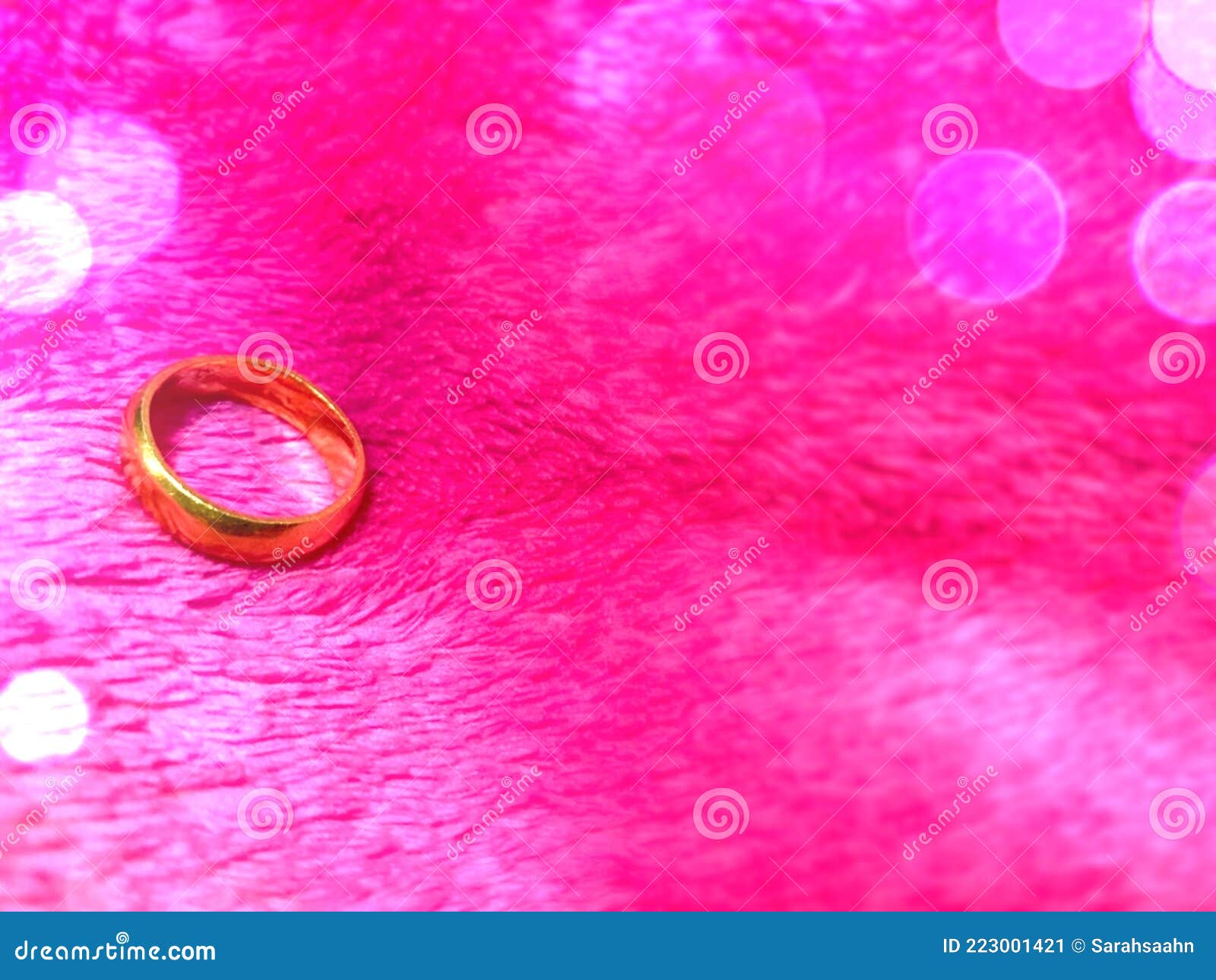 Pink Background with a Gold Ring. Stock Image - Image of gold, pink ...