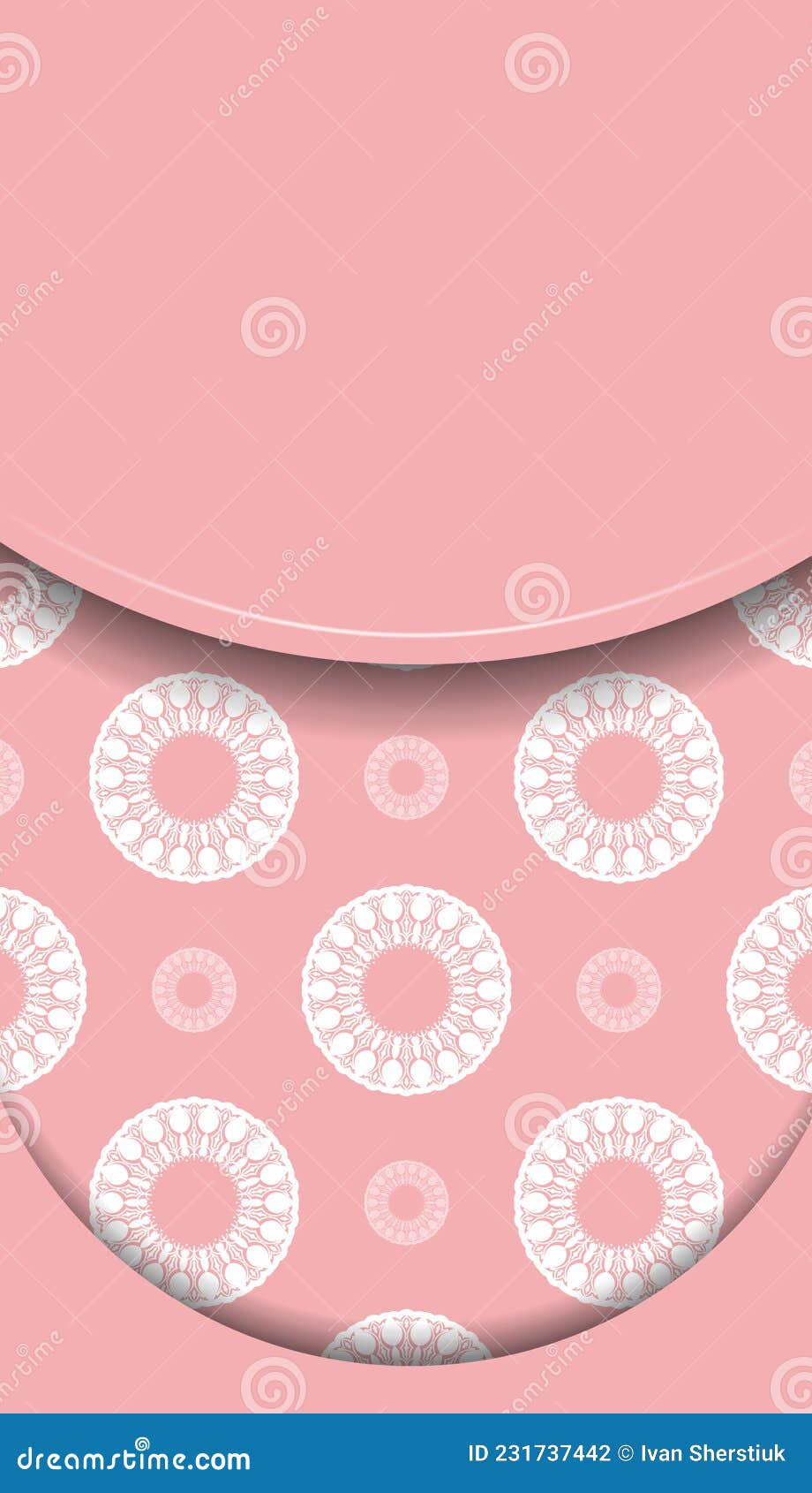 Pink Background with Greek White Pattern for Logo Design Stock Vector ...
