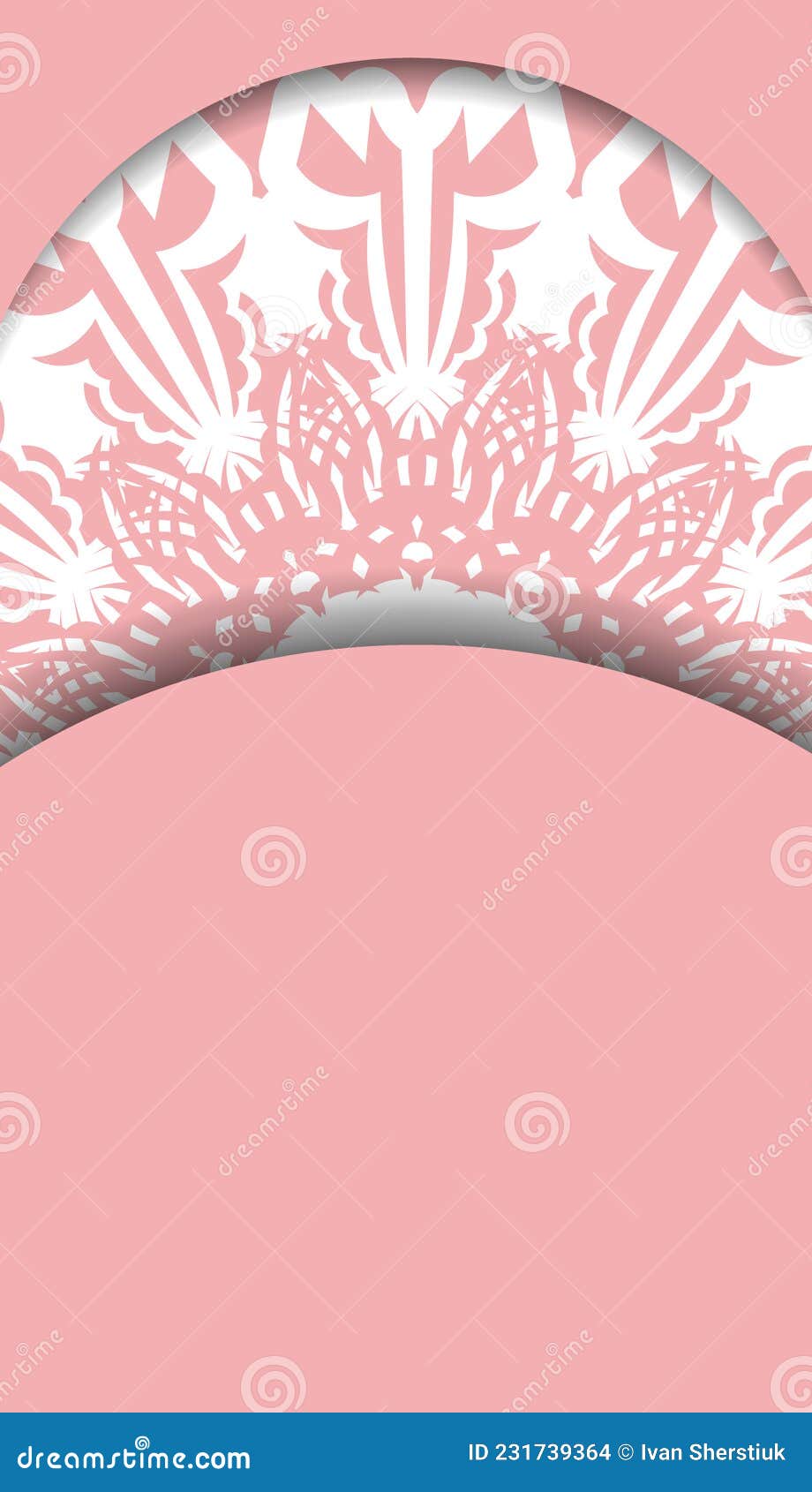 Pink Background with Greek White Pattern and Place for Logo or Text ...