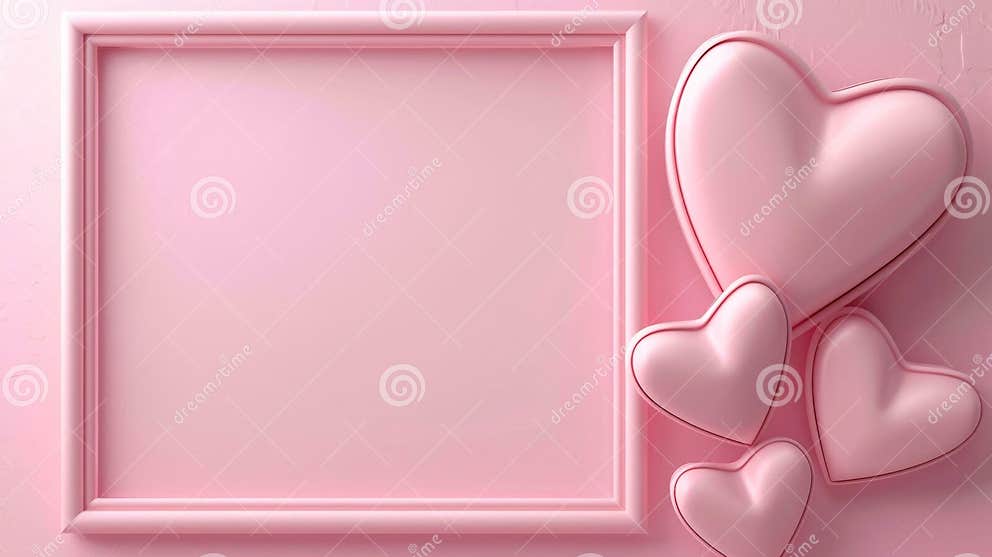 Pink Background with Heart Pink Frame with Hearts Pink Heart Frame ...
