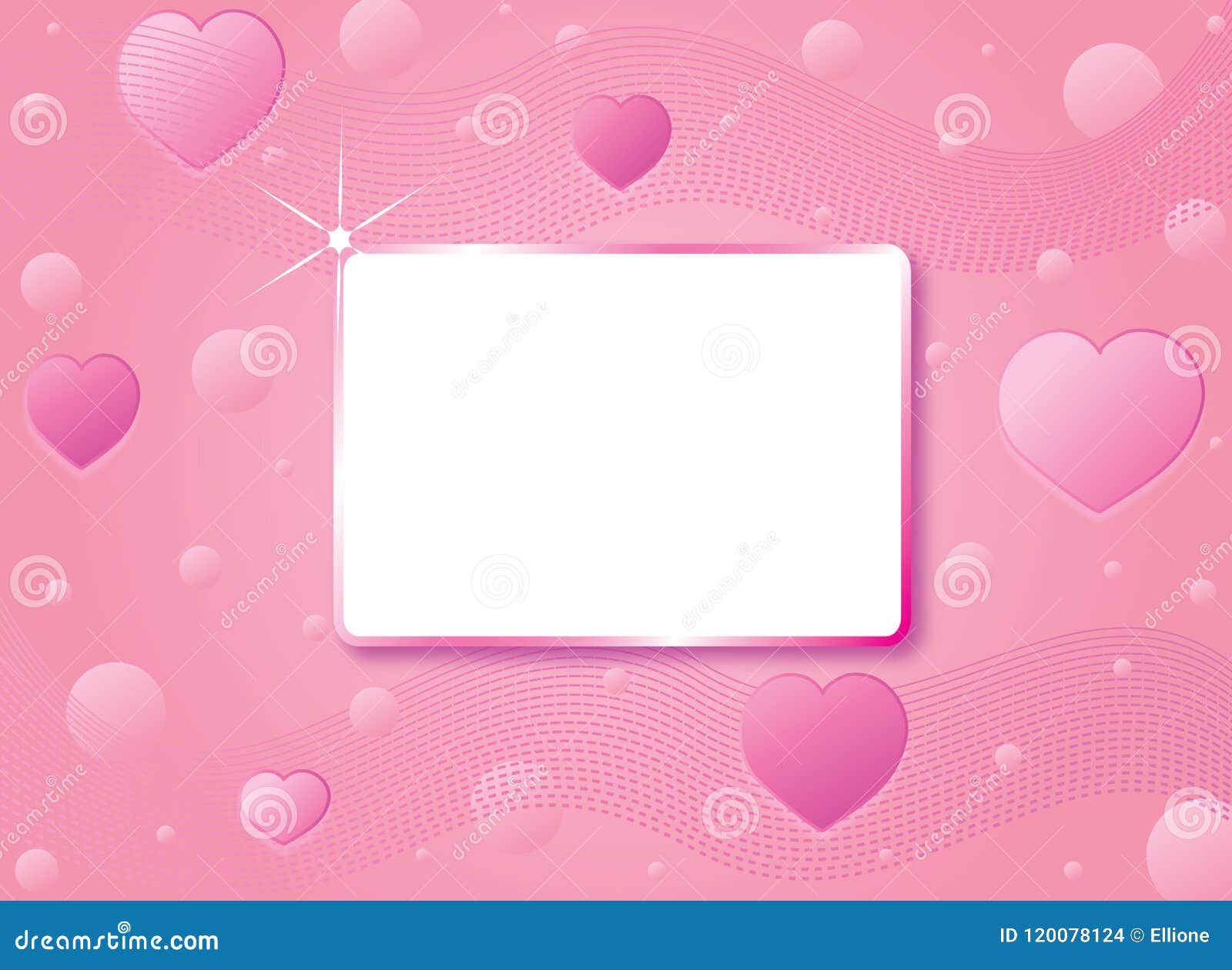 Pink love card. stock vector. Illustration of advertising - 120078124