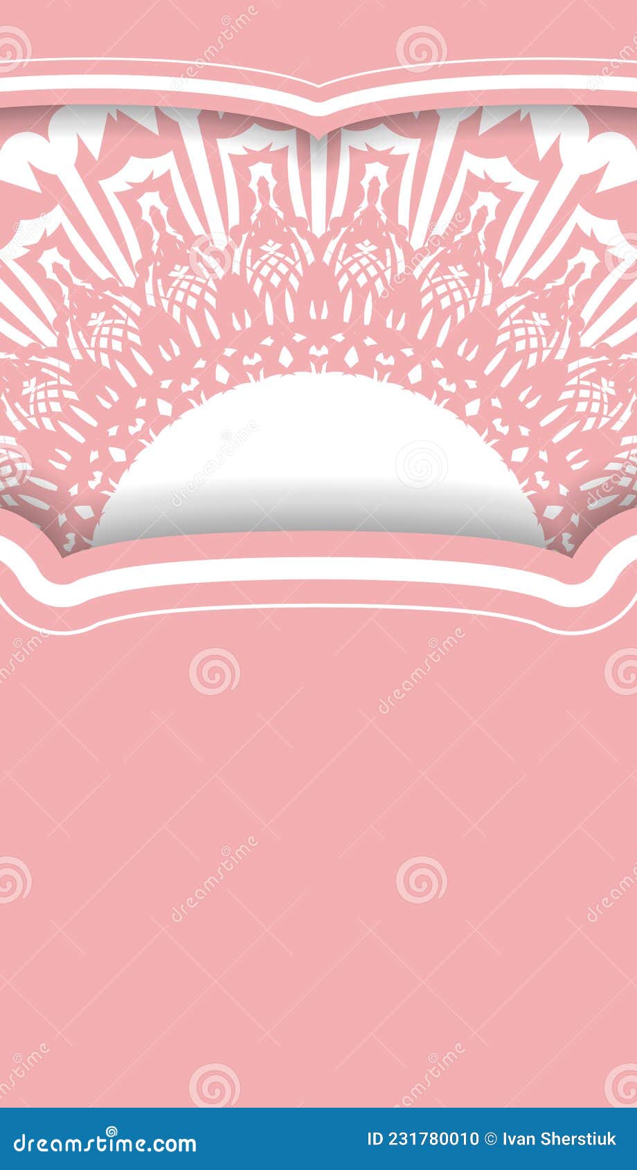 Pink Background with Indian White Pattern and Text Space Stock Vector ...