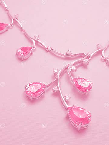 Pink Background with Necklace Stock Photo - Image of fine, design: 460280