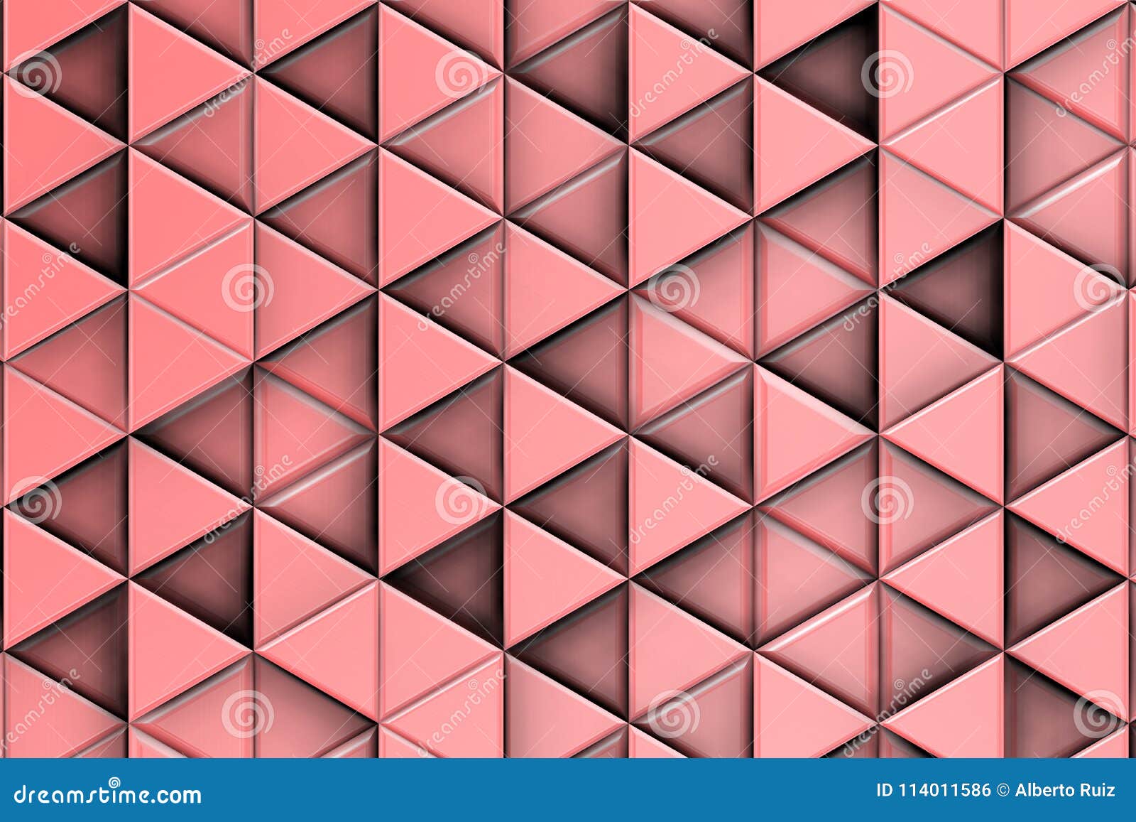 Decorative Pink Relief with Triangles and Shadows Stock Illustration ...