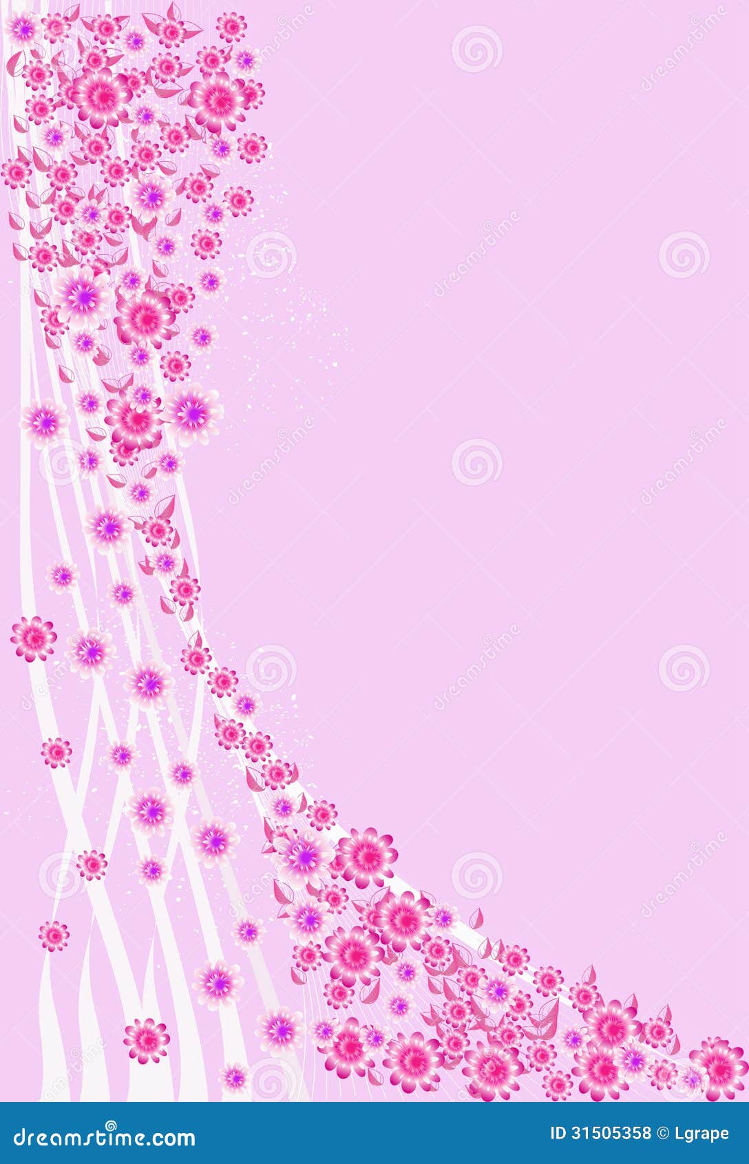Pink Background with Pink Flowers. Stock Photo - Image of petals, tide ...