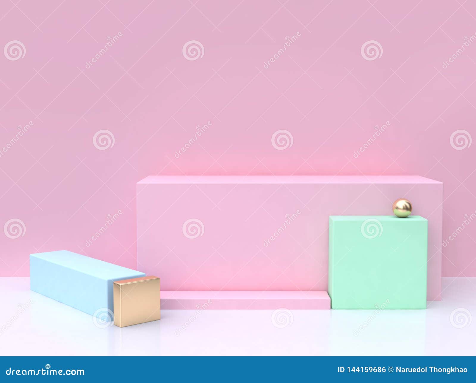 Pink Background Pink Square 3d Render Minimal Abstract Background Stock ...