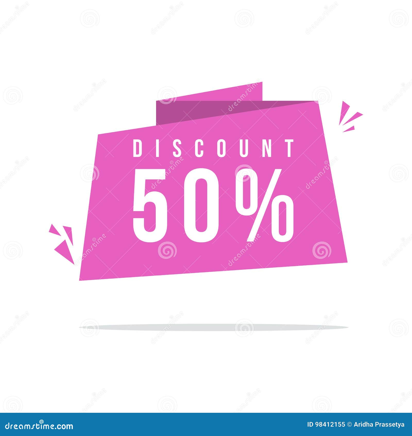 Pink Background Price Label Style Special Offer Stock Vector ...