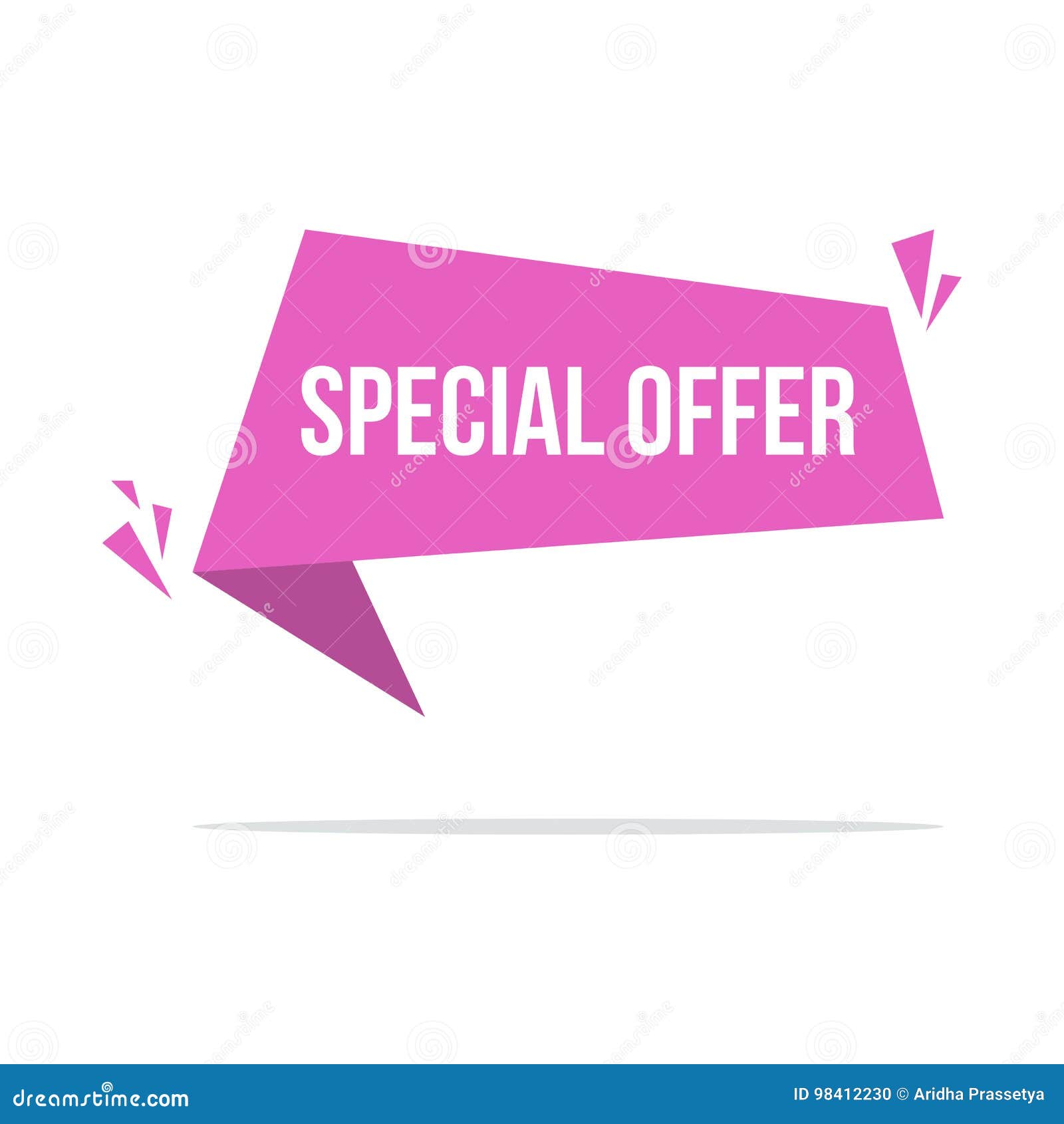 Pink Background Price Label Style Special Offer Stock Vector ...