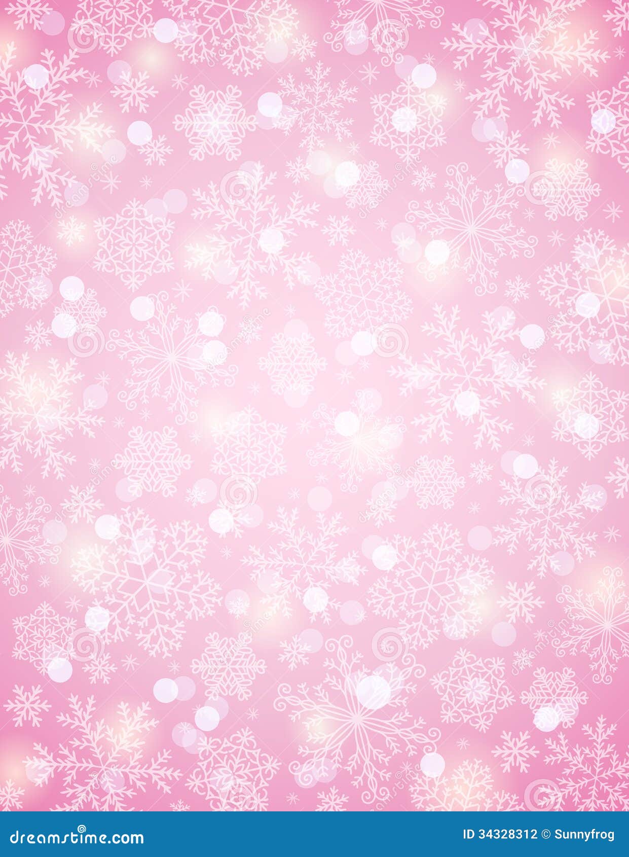 Pink Background with Snowflakes, Vector Stock Vector - Illustration of ...