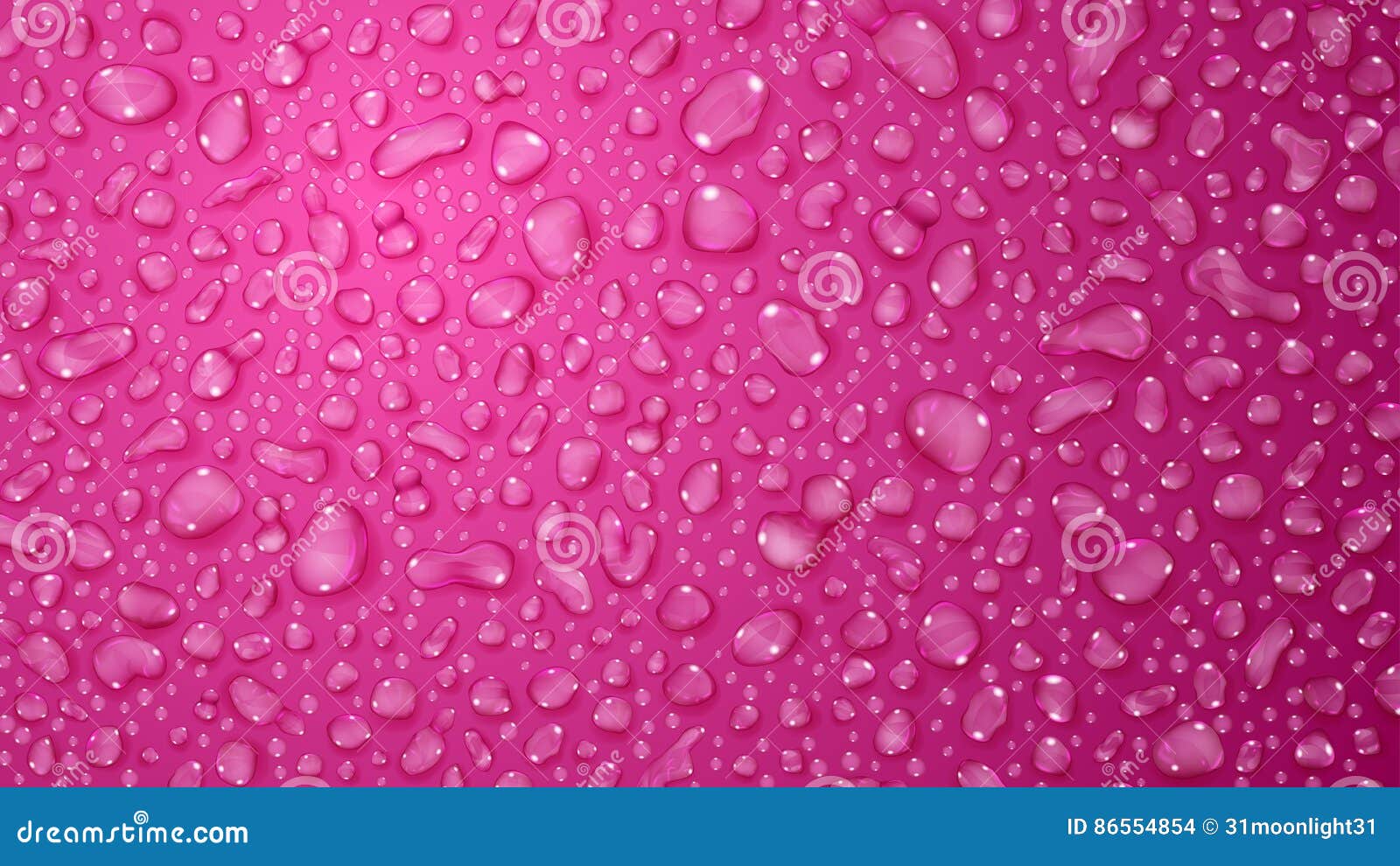 Pink Background of Water Drops Stock Vector - Illustration of liquid ...