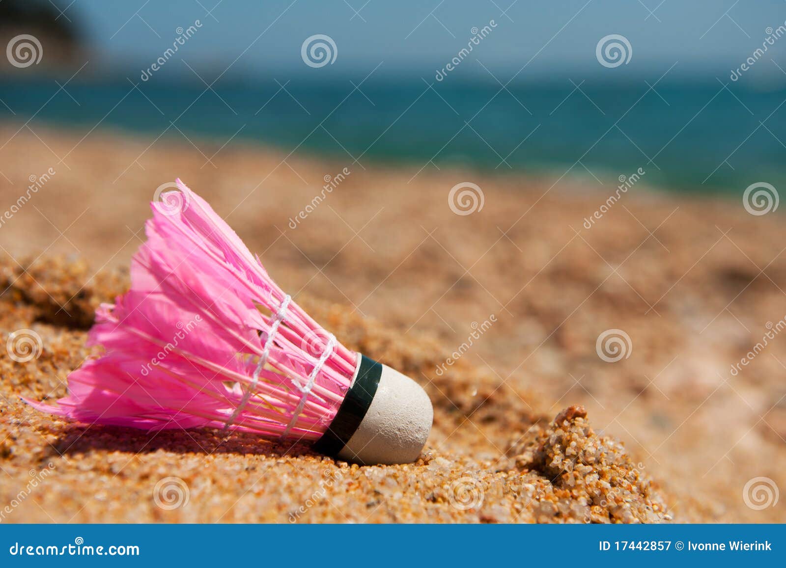 Pink badminton shuttle stock image. Image of ocean, horizon - 17442857