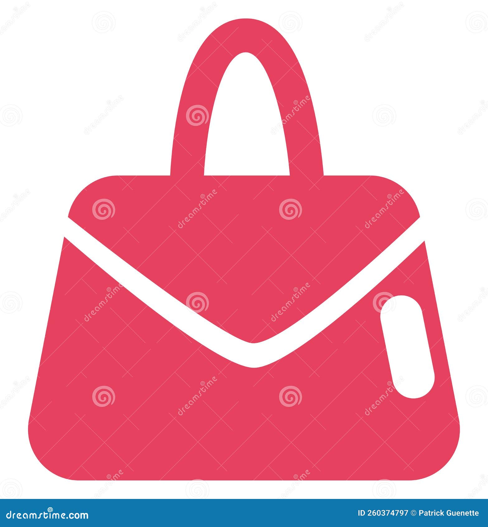 Pink bag, icon stock vector. Illustration of shopping - 260374797