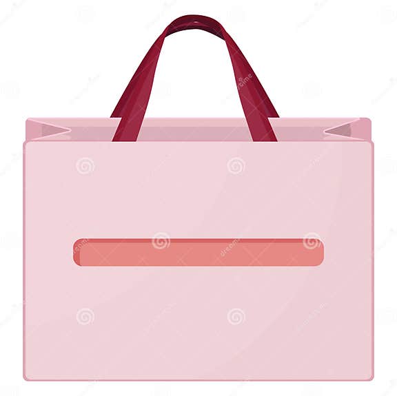 Pink bag, icon stock vector. Illustration of trendy - 261381218