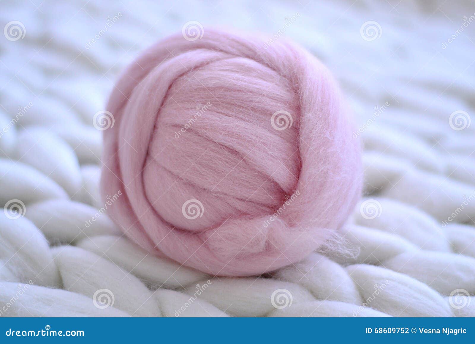 Pink ball of merino wool stock photo. Image of bumpy - 68609752