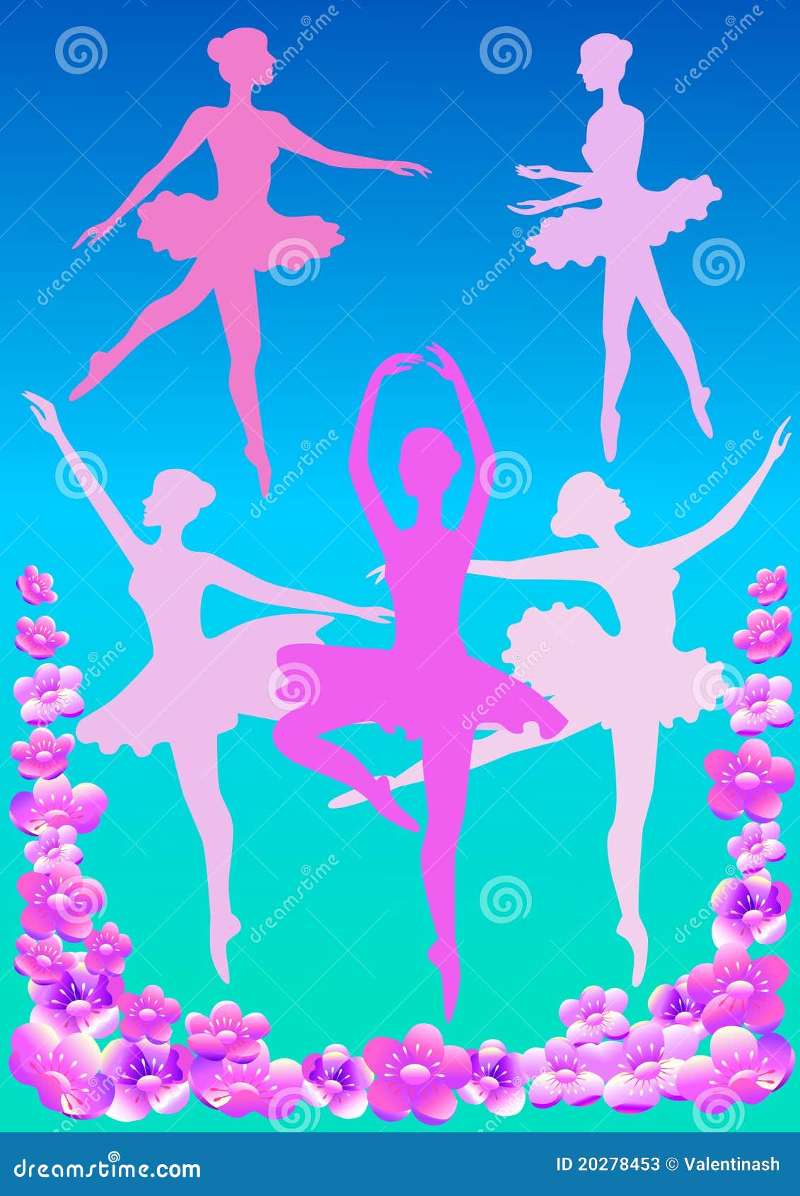 Pink ballerina stock vector. Illustration of dancers - 20278453