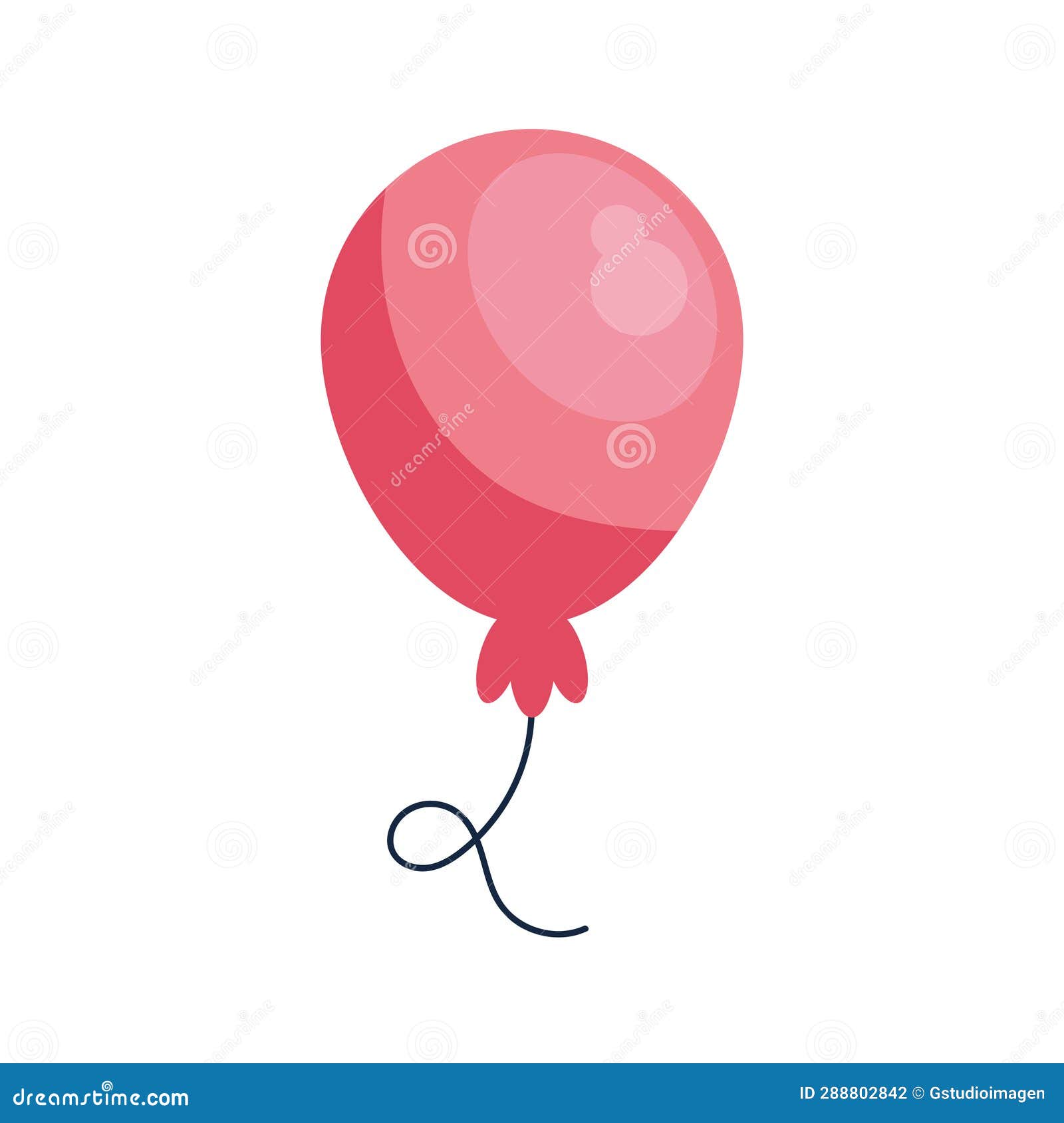 Pink balloon illustration stock illustration. Illustration of carnival ...