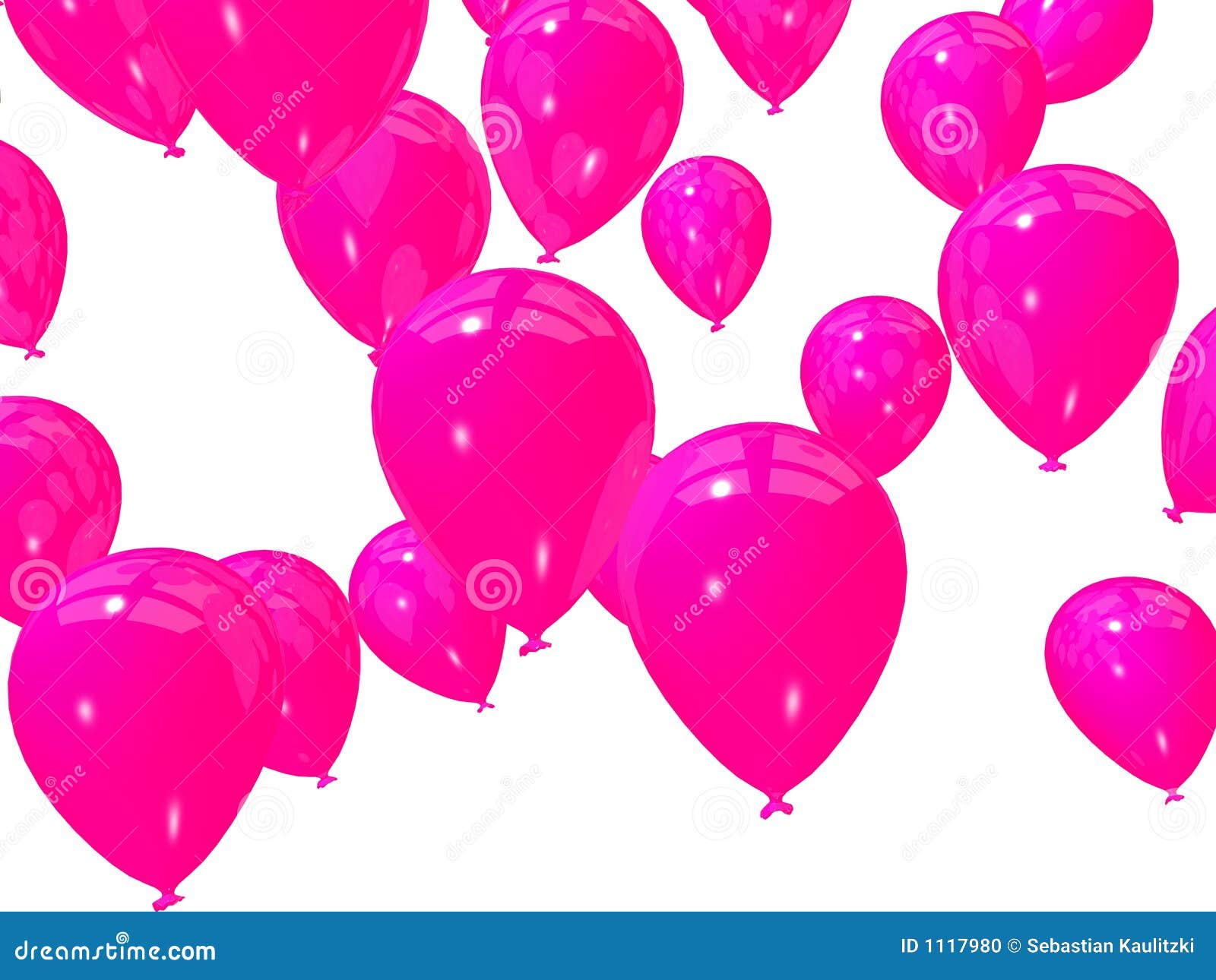Pink balloons stock illustration. Illustration of colour - 1117980