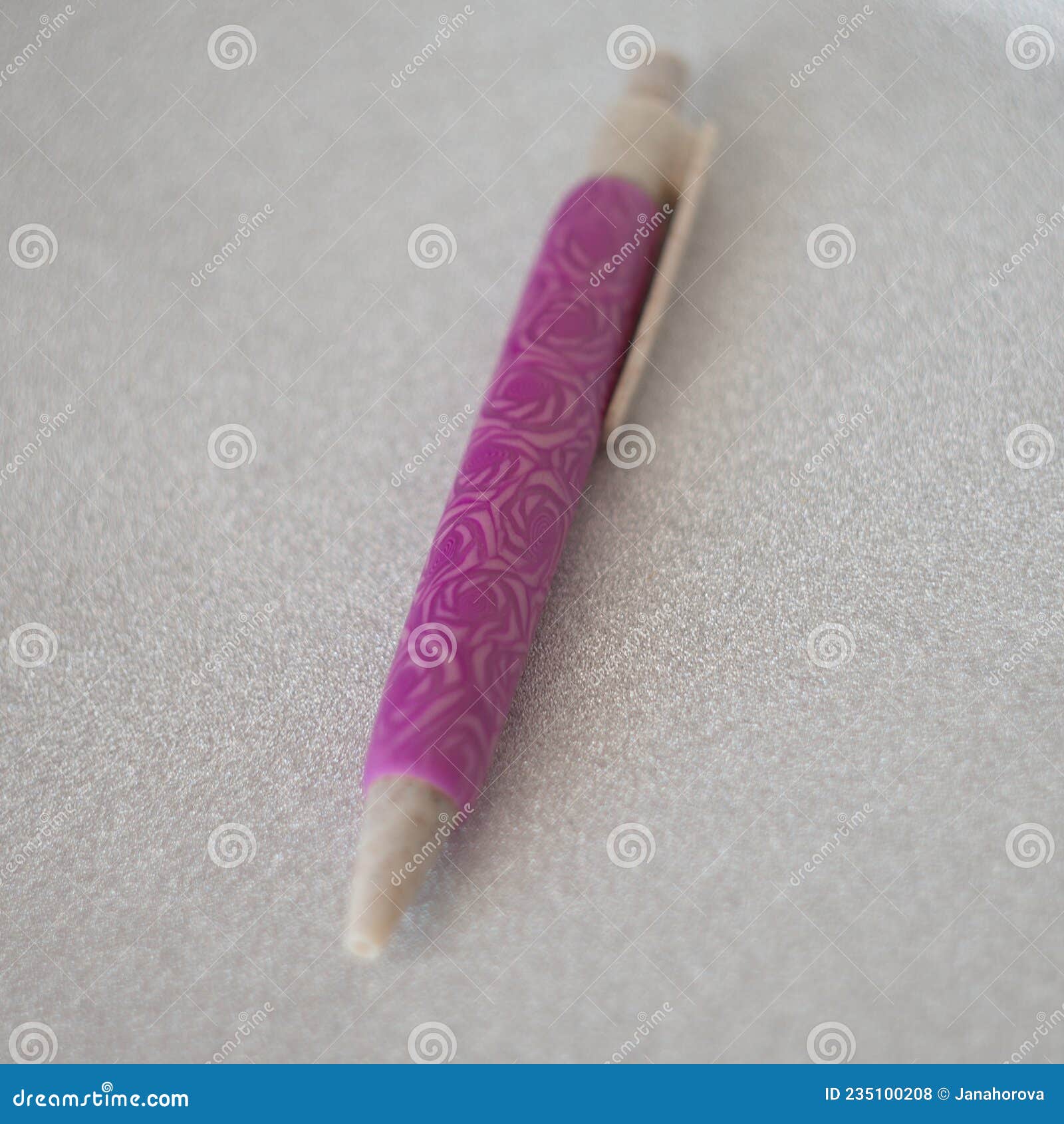 Pink Ballpoint Pen with Roses Stock Photo - Image of class, pink: 235100208