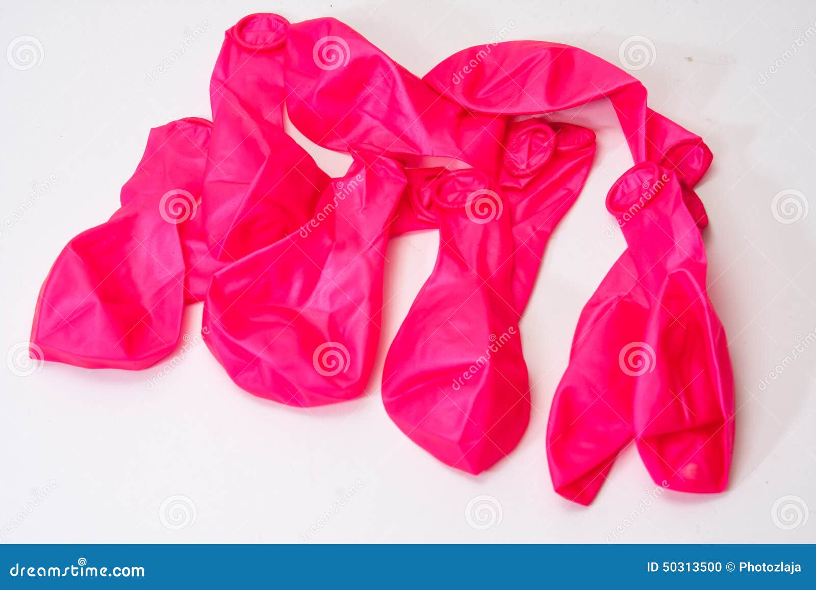 Pink Baloons on the White Background Stock Photo - Image of inflatable ...