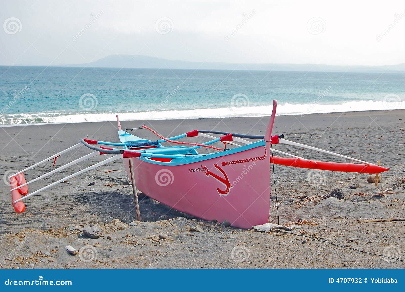 Pink bangka stock photo. Image of colorful, boat, maritime - 4707932