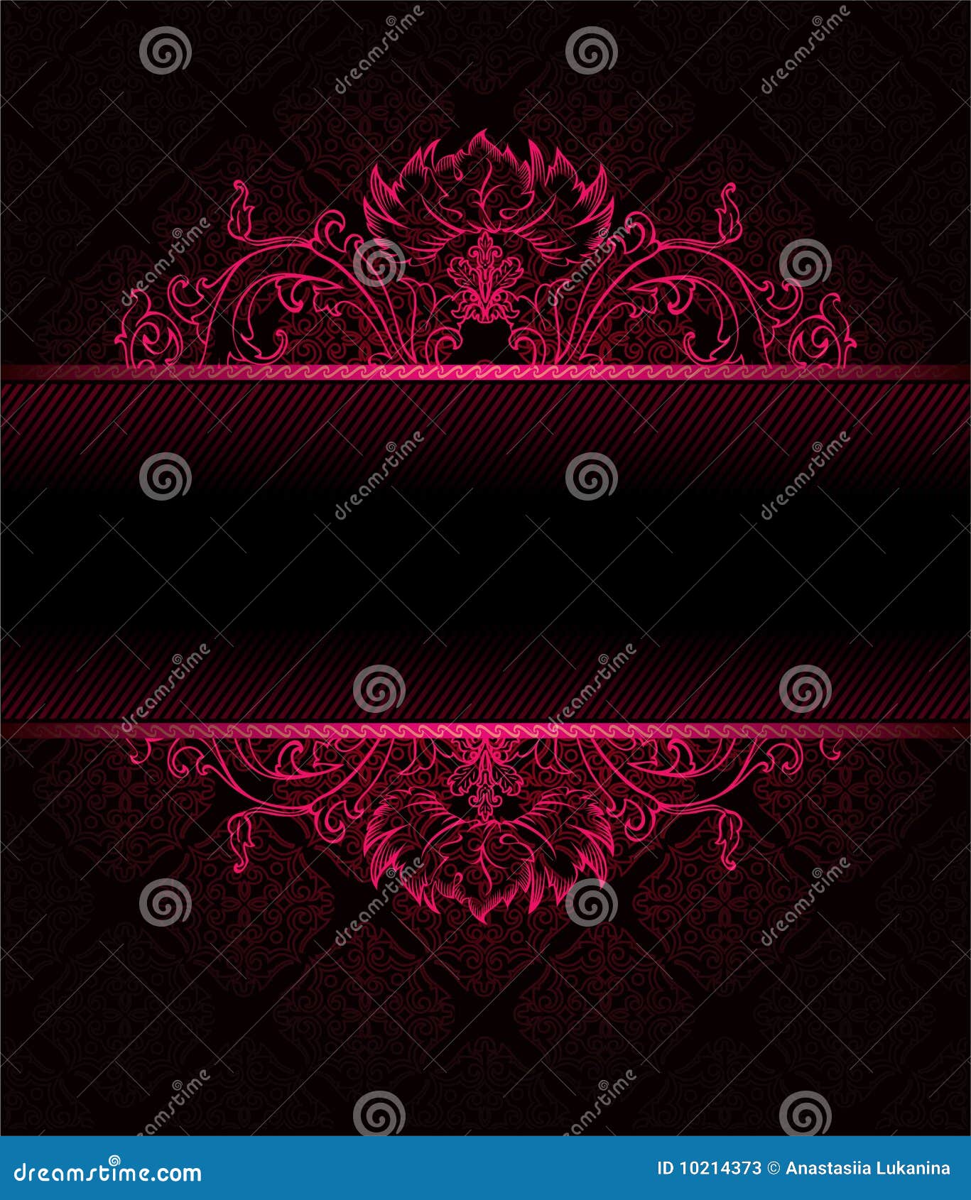 Pink banner stock vector. Illustration of bouquet, card - 10214373